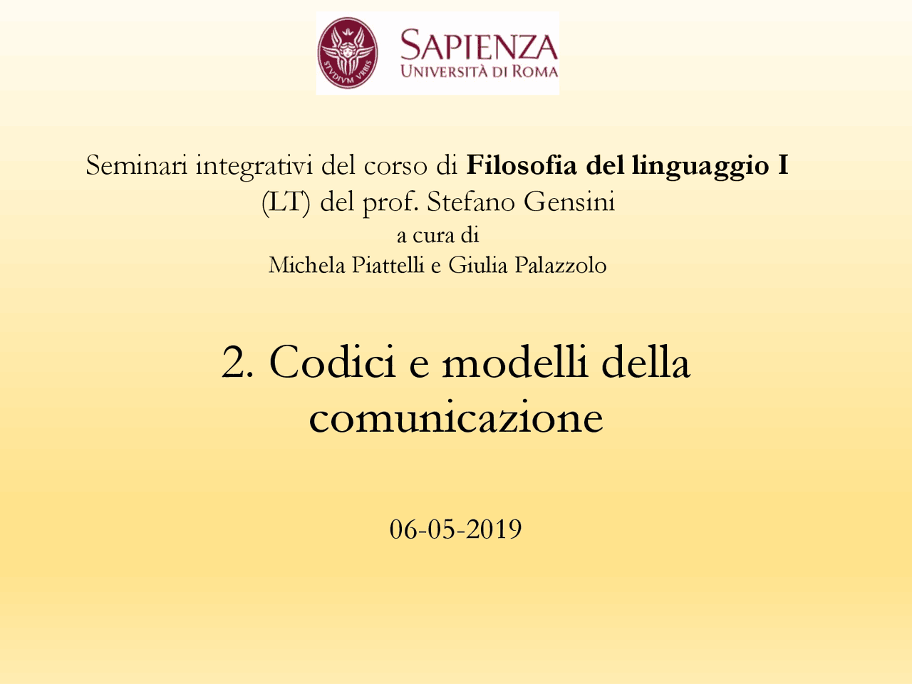 Sintesi Elementi Di Semiotica 2 Gensini Docsity