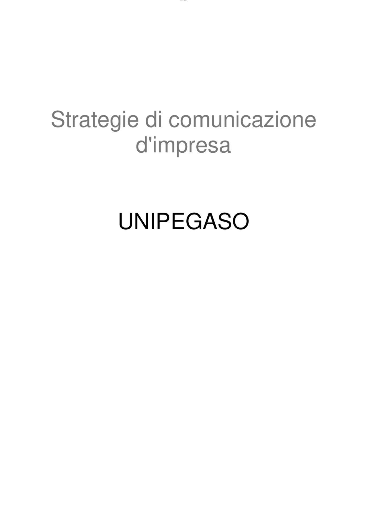 Strategie Di Comunicazione Dimpresa Docsity