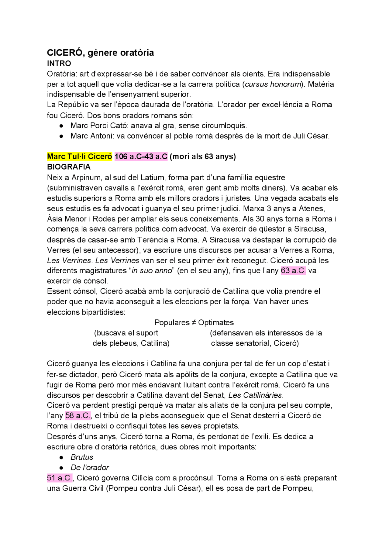 Apunts Dels Autors Per Les Pau De Llatí Docsity