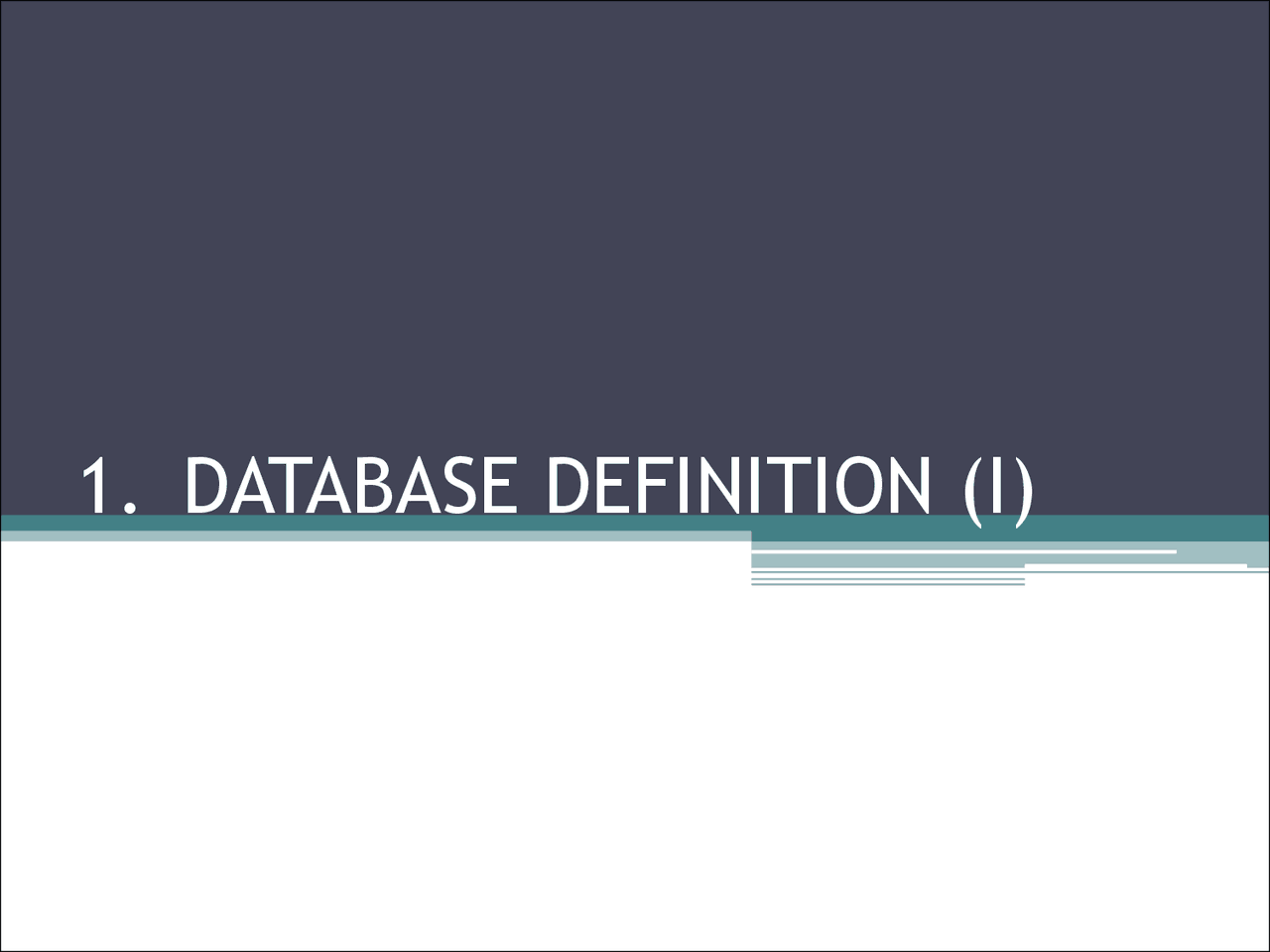 Tutorial lab database - Docsity