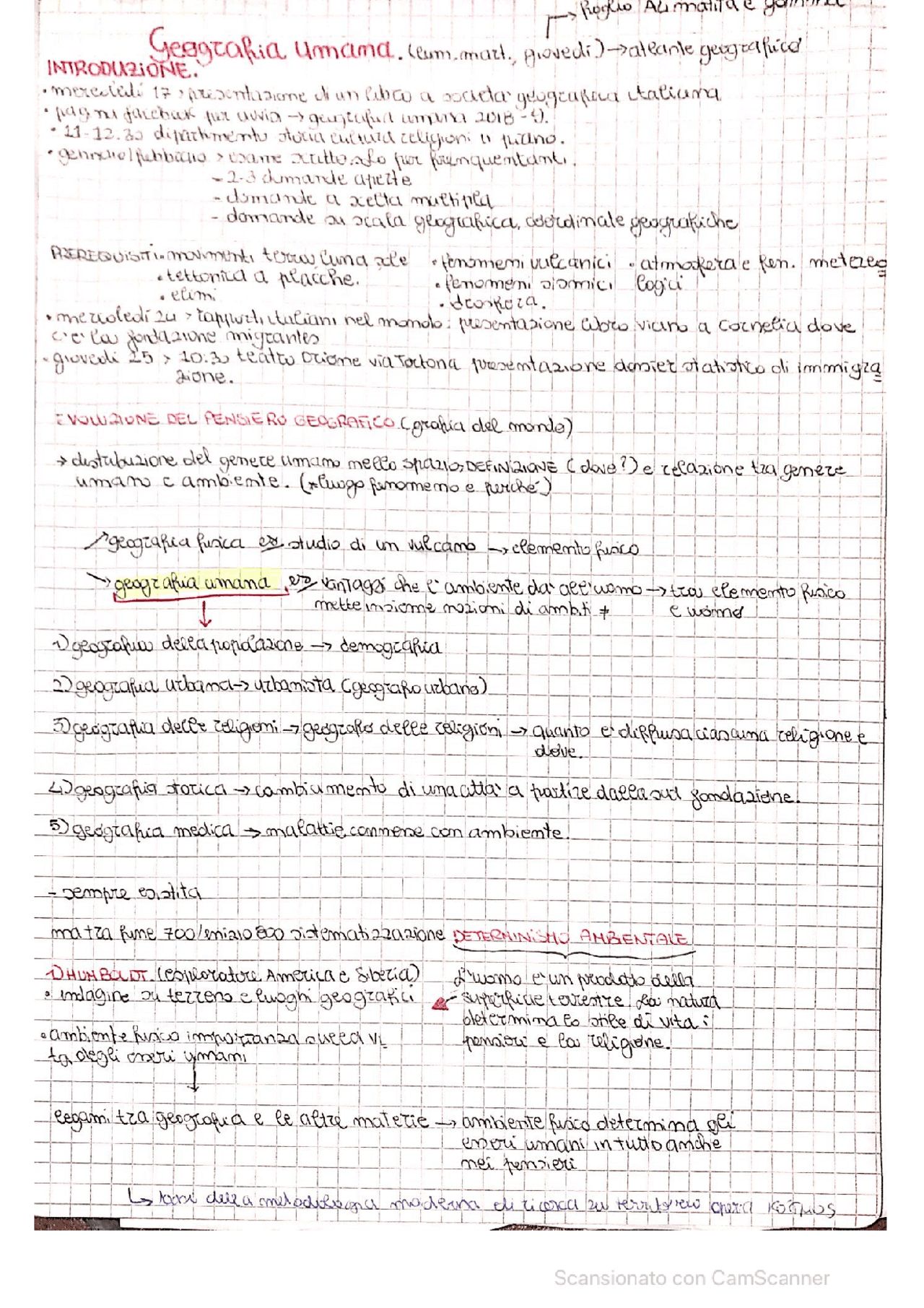 Appunti geografia prof Flavia Cristaldi. - Docsity