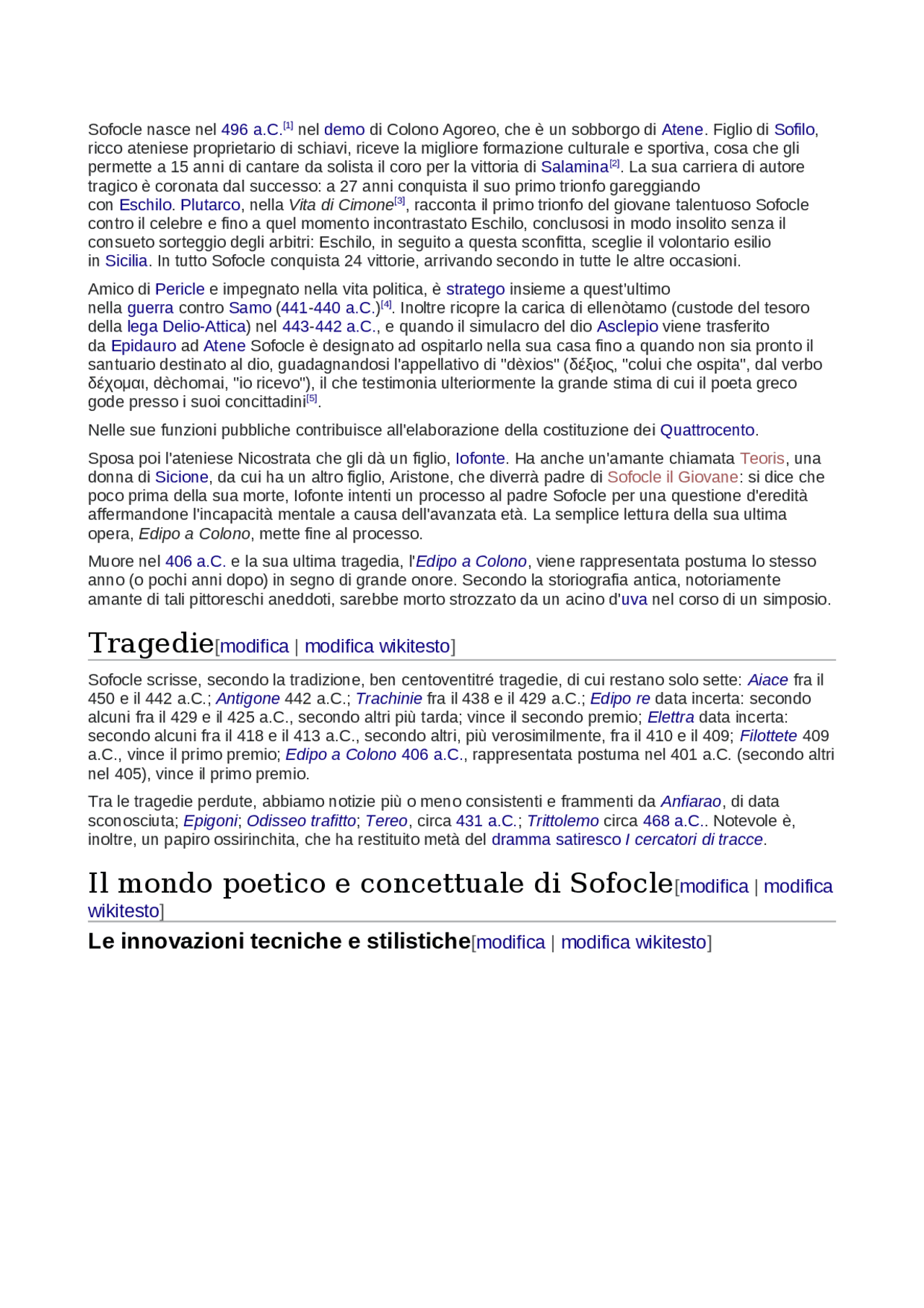 Vita Di Sofocle Docsity
