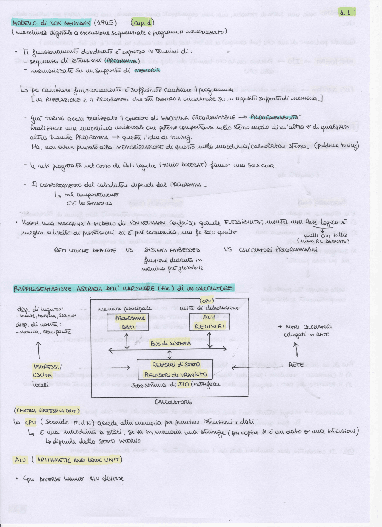Introduzione Ai Calcolatori Elettronici Docsity