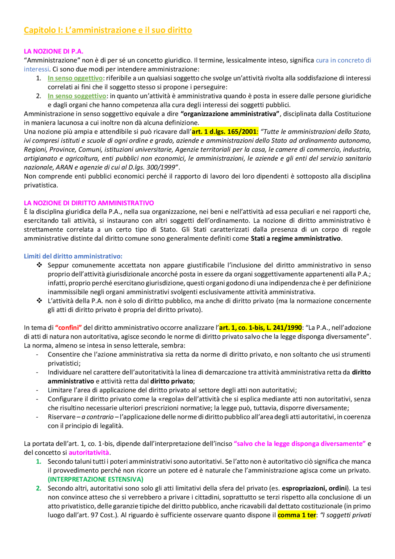 Casetta Compendio Diritto Amministrativo Summaries Of Administrative