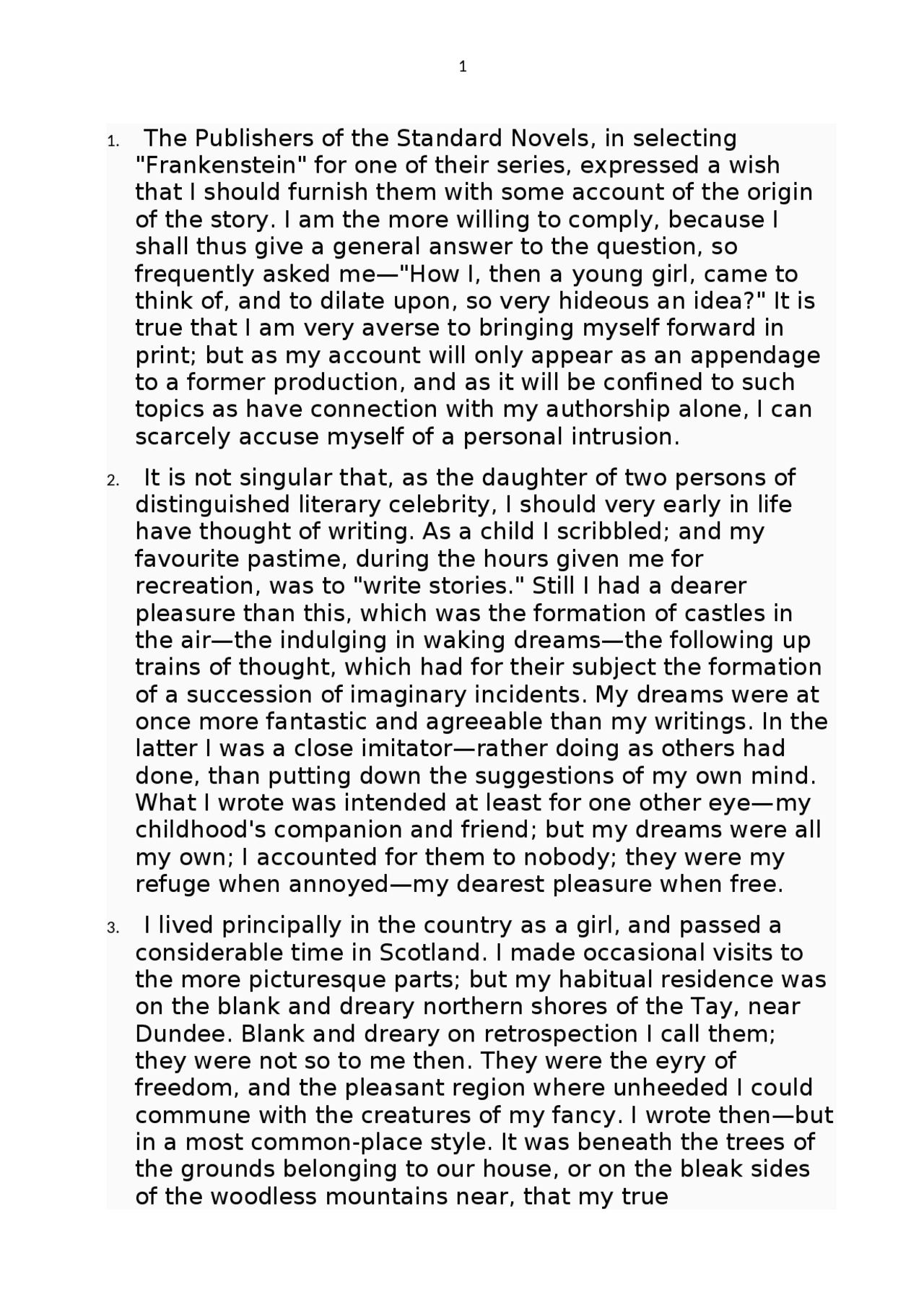 Mary Shelleys Introduction Docsity
