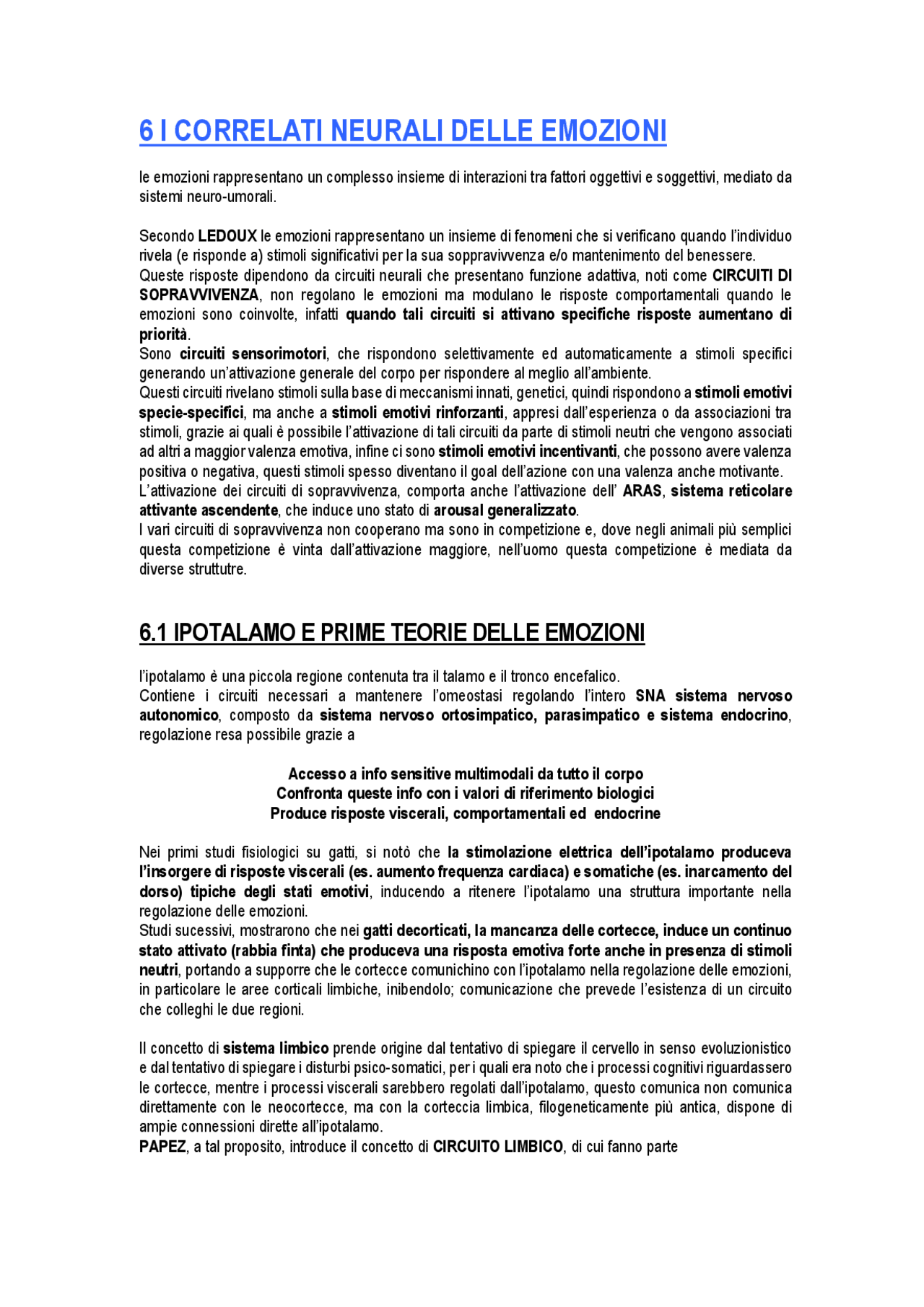 Neuroscienze Cognitive E Sociali Modulo Gdp Docsity