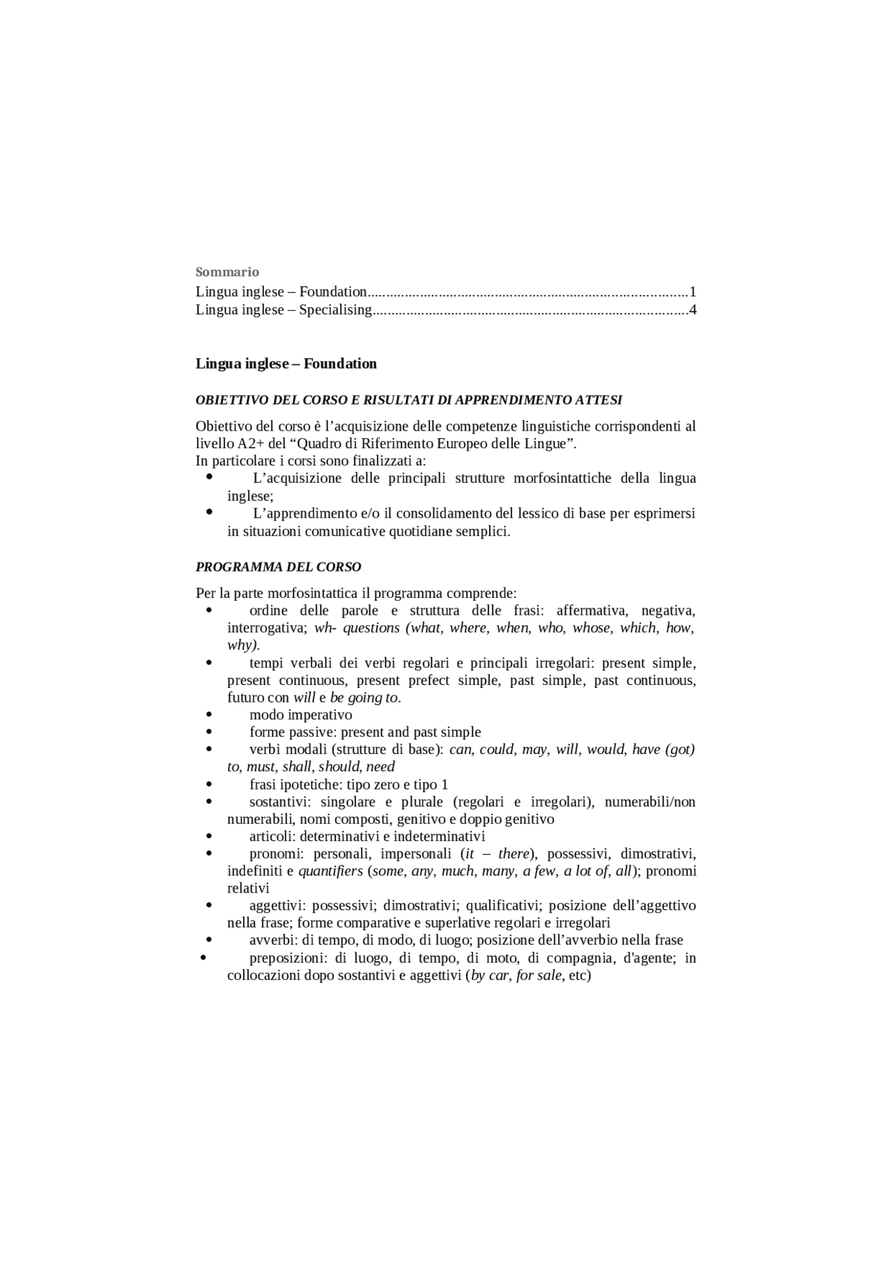 English Program For Grammar Exams Grammar And Composition Docsity