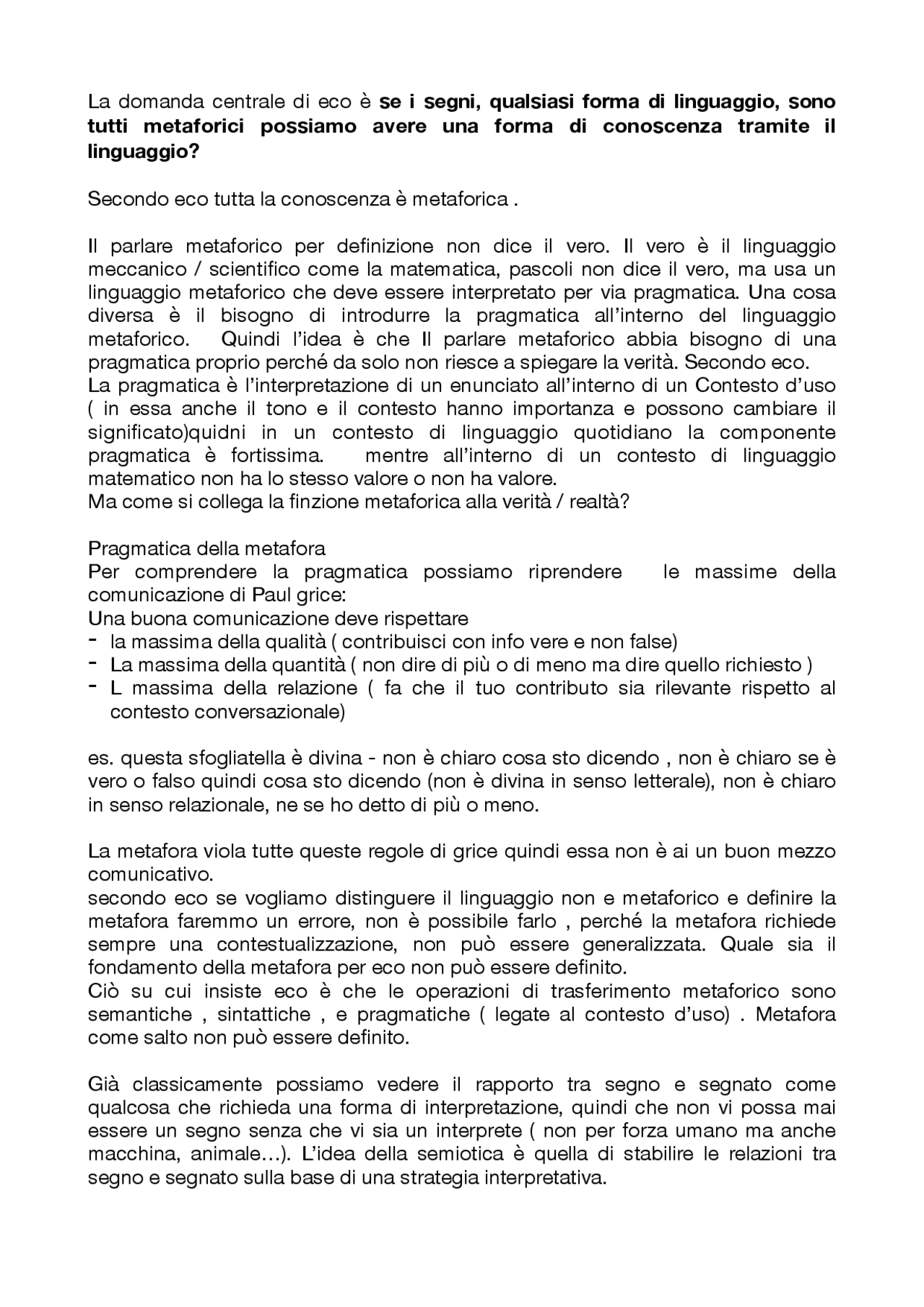 Appunti 3 Lezione Di Semiotica Del Cibo Docsity