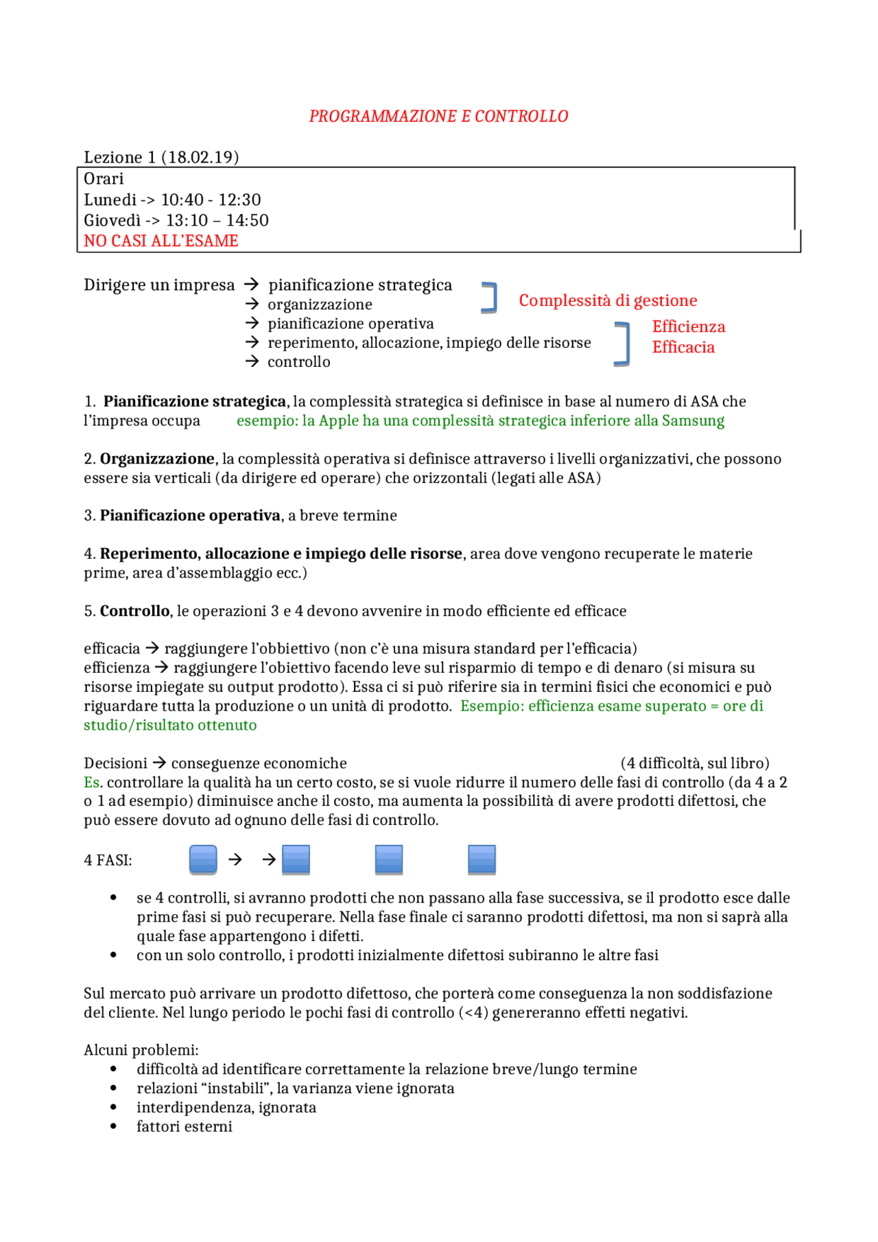 Programmazione E Controllo Docsity