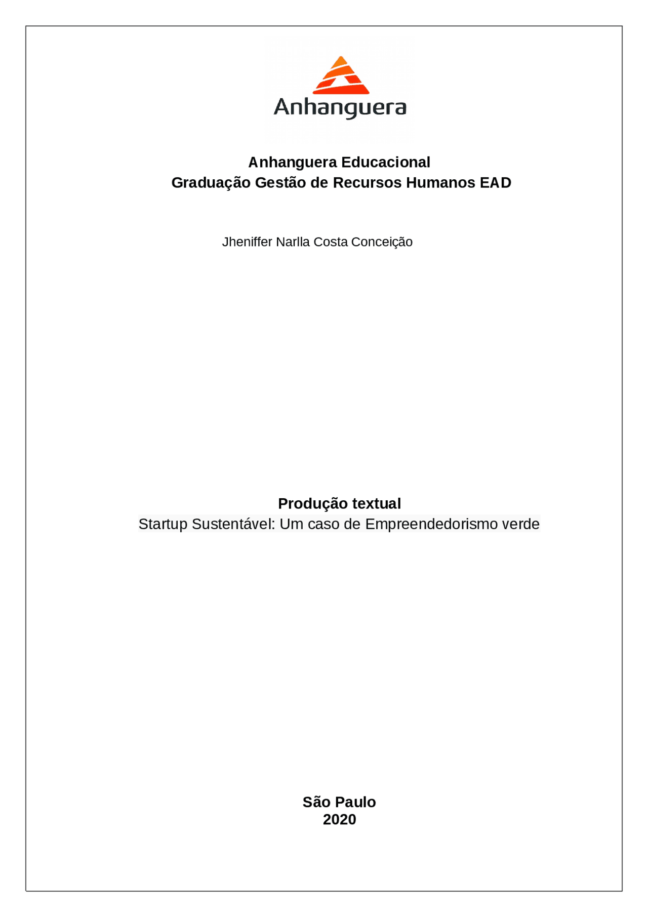 Portiforio Primeiro Semestre Unopar Docsity