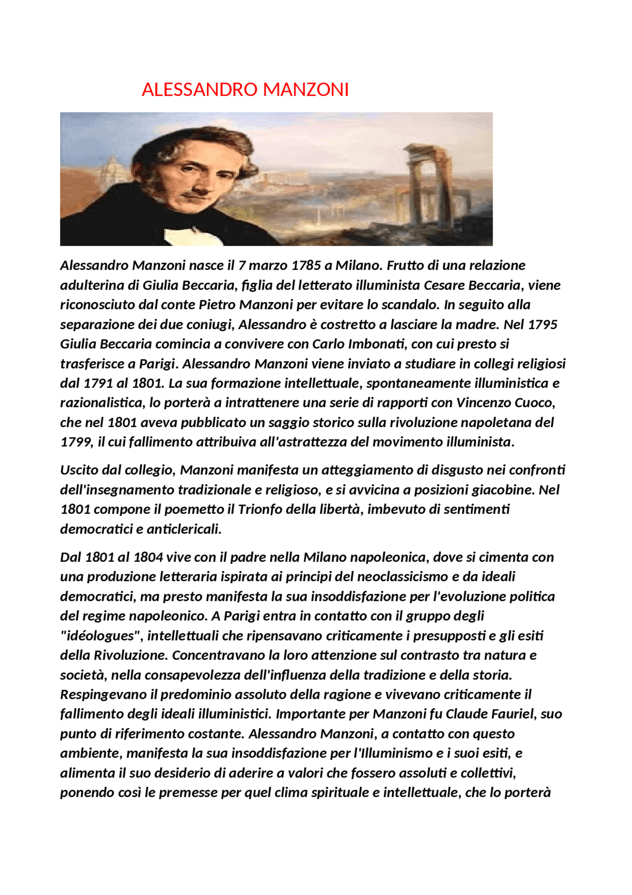 Manzoni Docsity