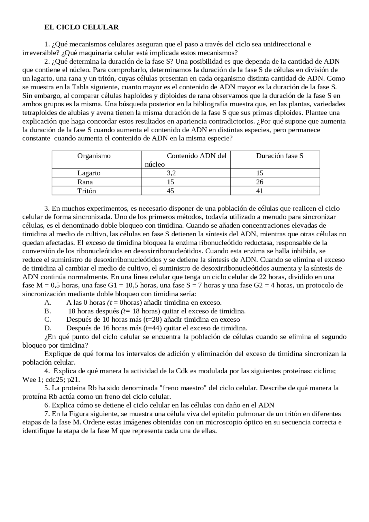 Seminario Ciclo Celular Biología Docsity