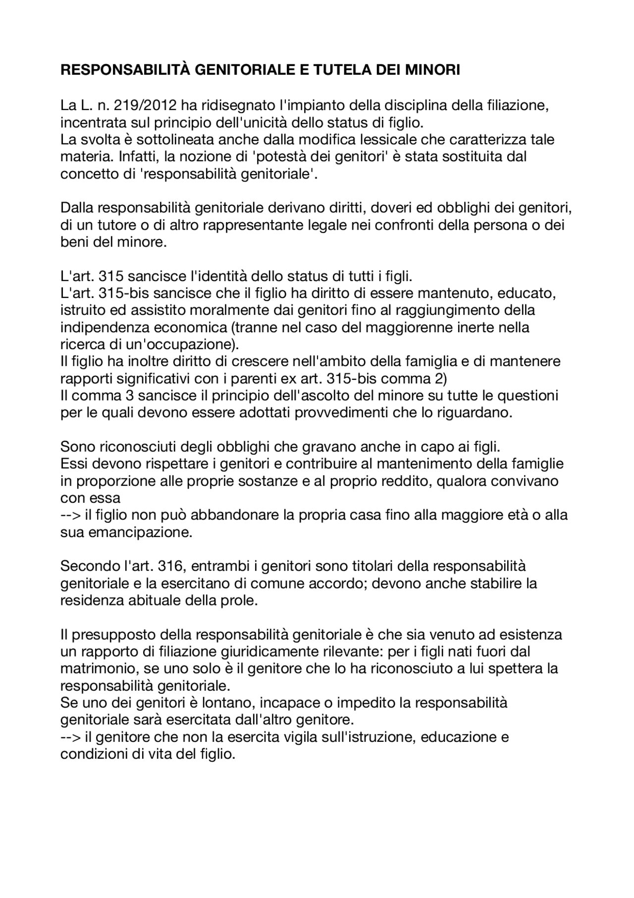 Appunti Di Diritto Di Famiglia Docsity