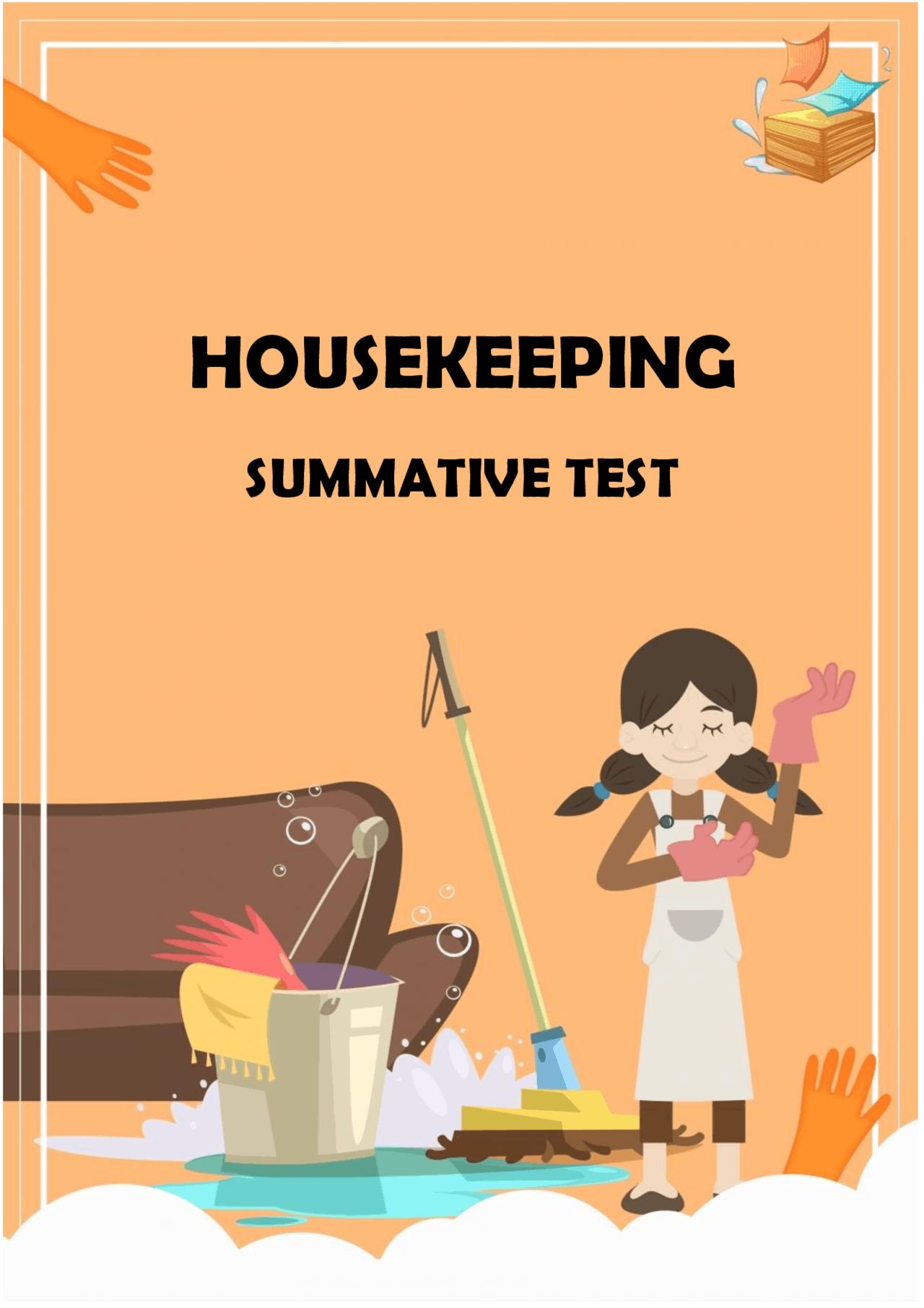 Housekeeping Services Summative for Senior High School | Exams ...