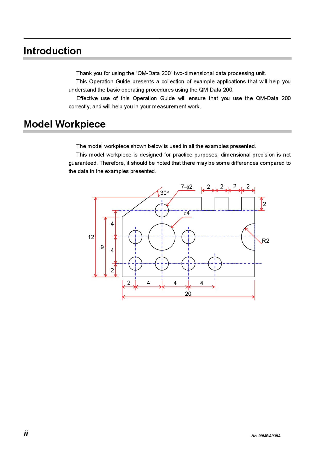 Guide for QM-Data 200: Model Workpiece Applications | Ejercicios de ...