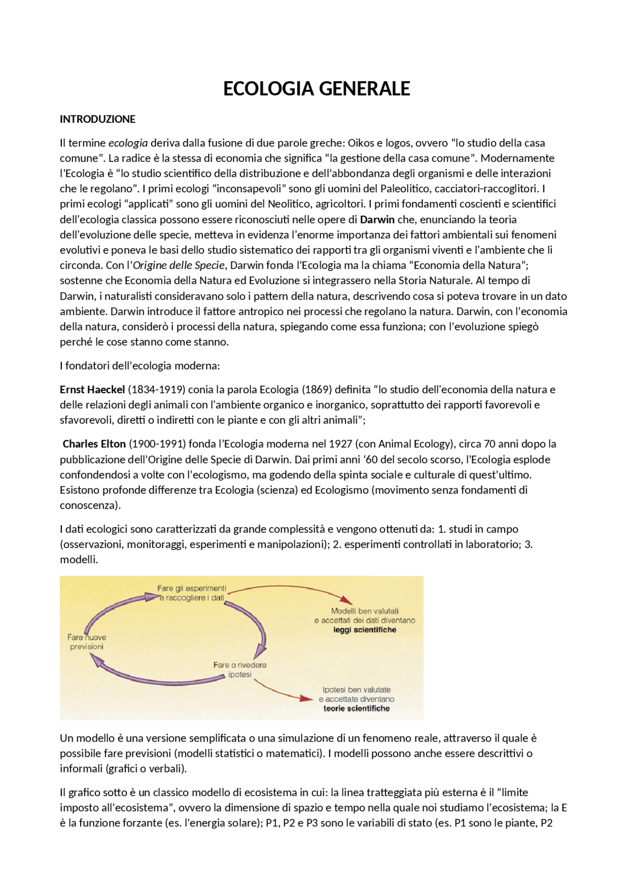 Elementi Di Ecologia Generale Docsity