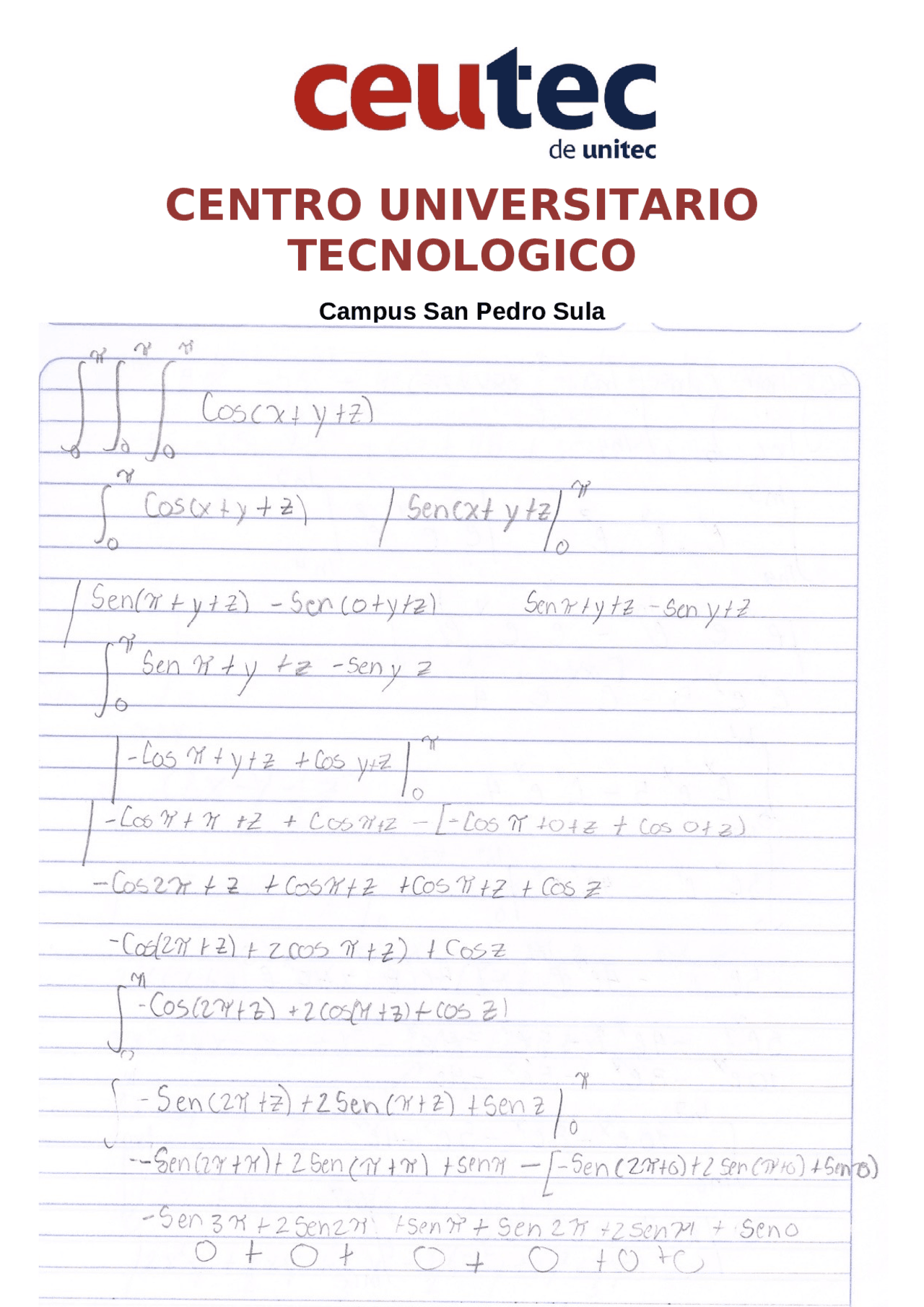 Este Documento Contiene Ejercicios Resueltos Con Integrales Triples