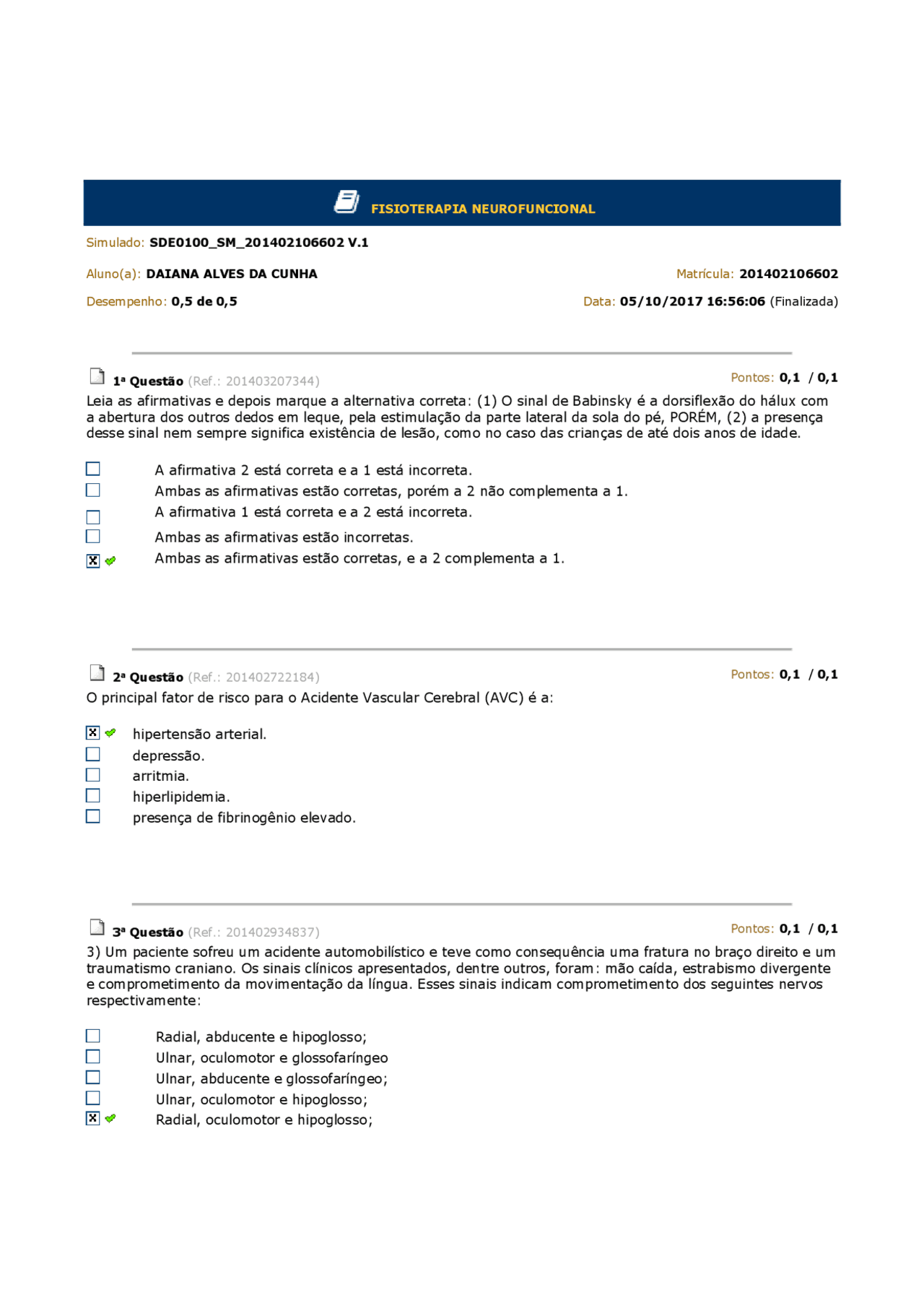 Avaliando Neurofuncional Docsity