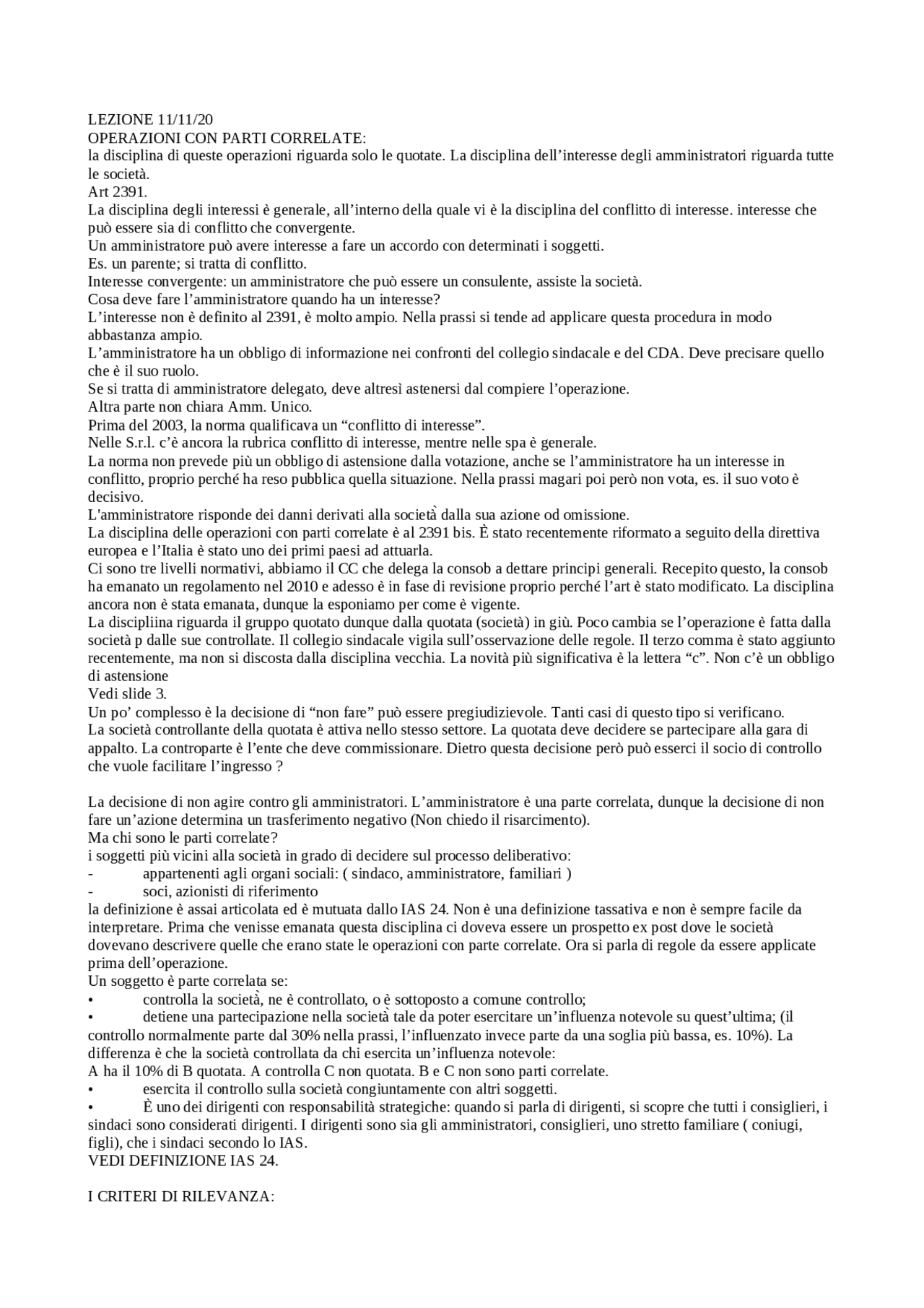 Appunti Diritto Societario Docsity