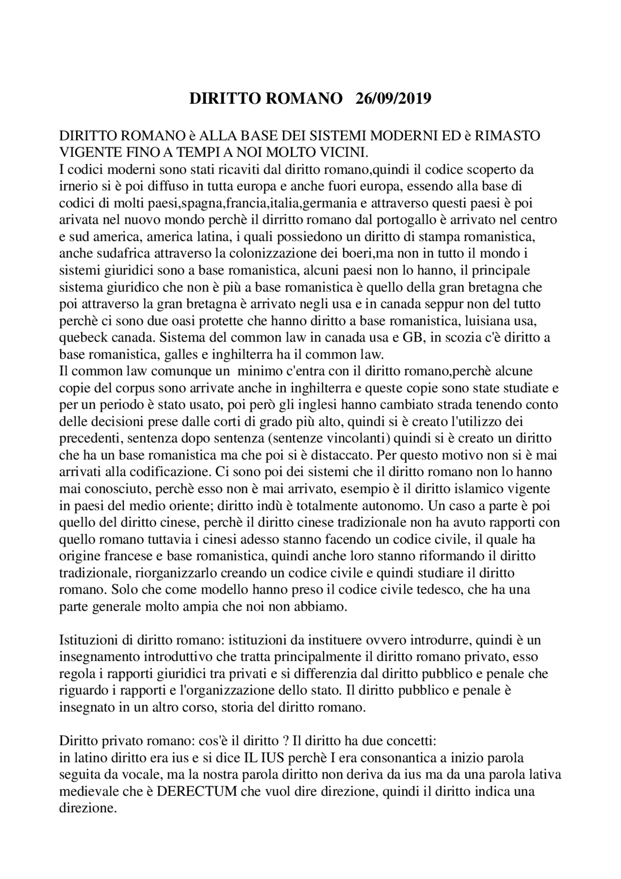 Istituzioni Di Diritto Romano Unimi Docsity