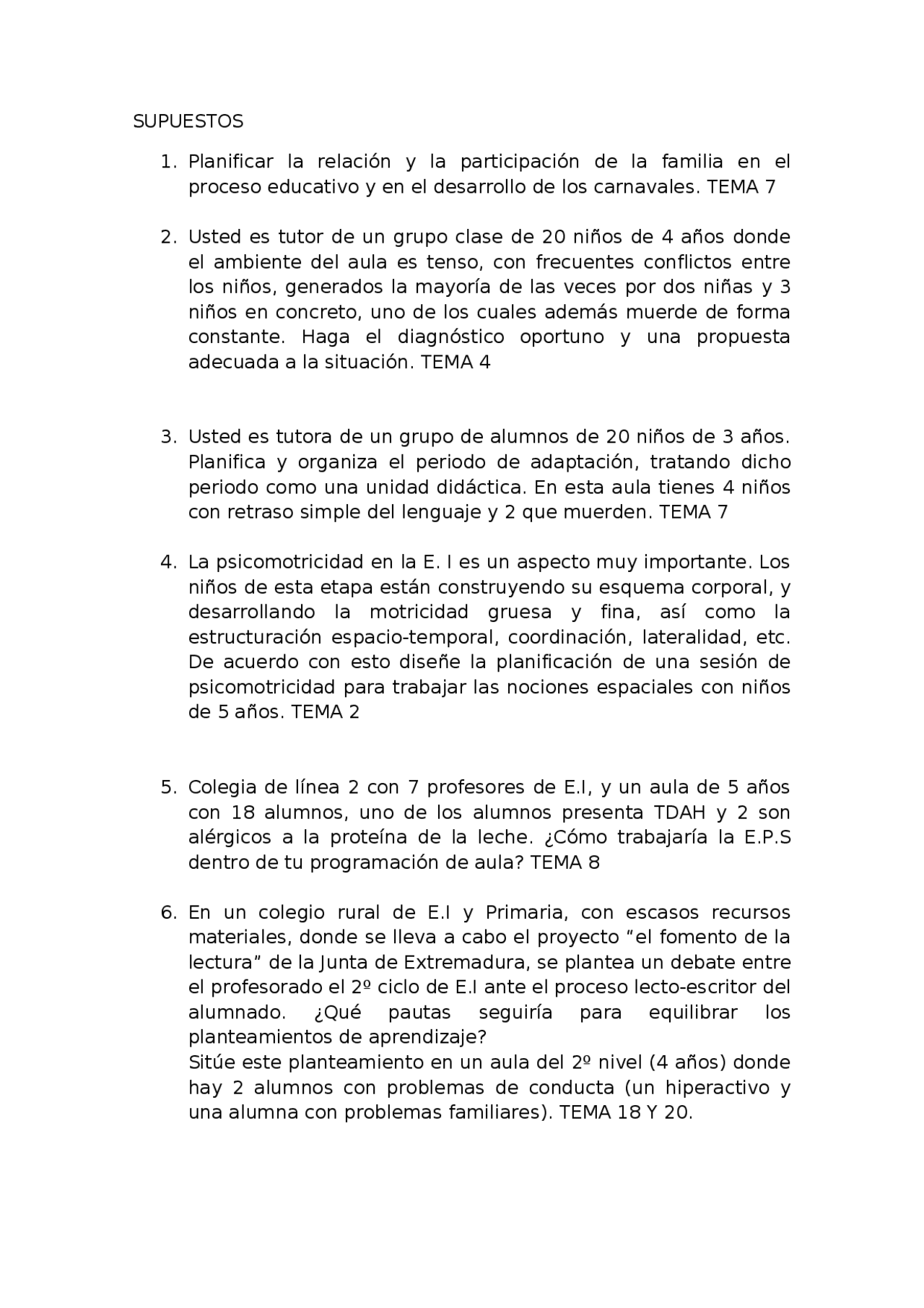 Supuestos prácticos oposiciones | Apuntes de Lengua y Literatura | Docsity