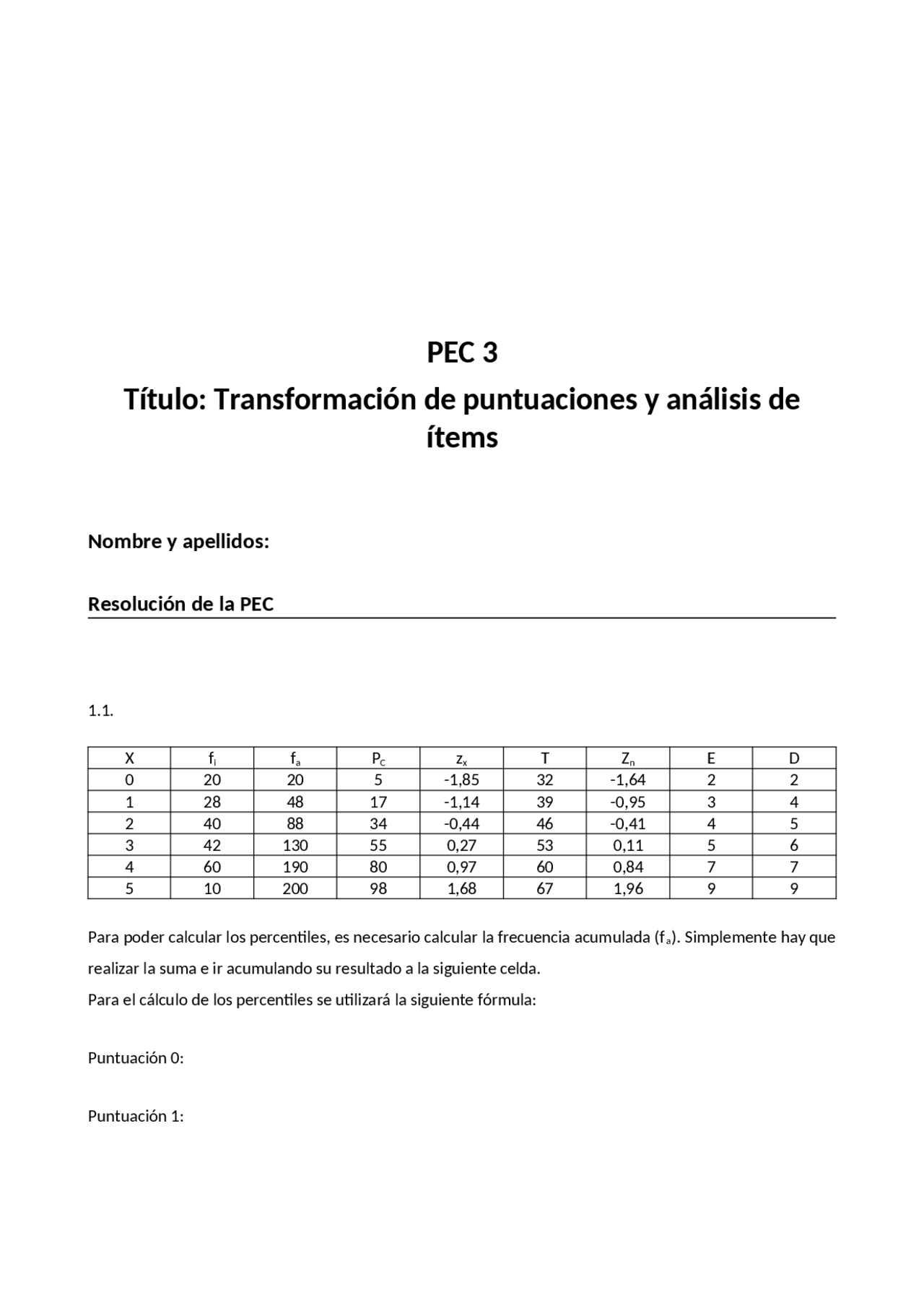 Pec3 Psicometría Uoc Docsity