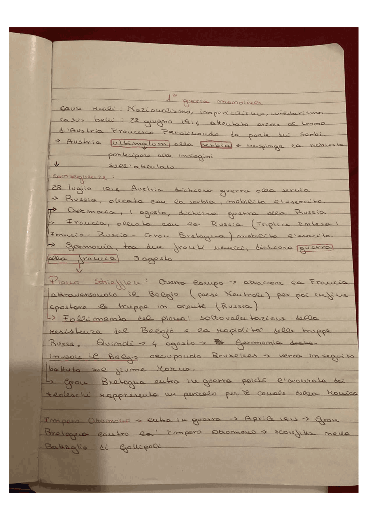 Prima Guerra Mondiale Docsity