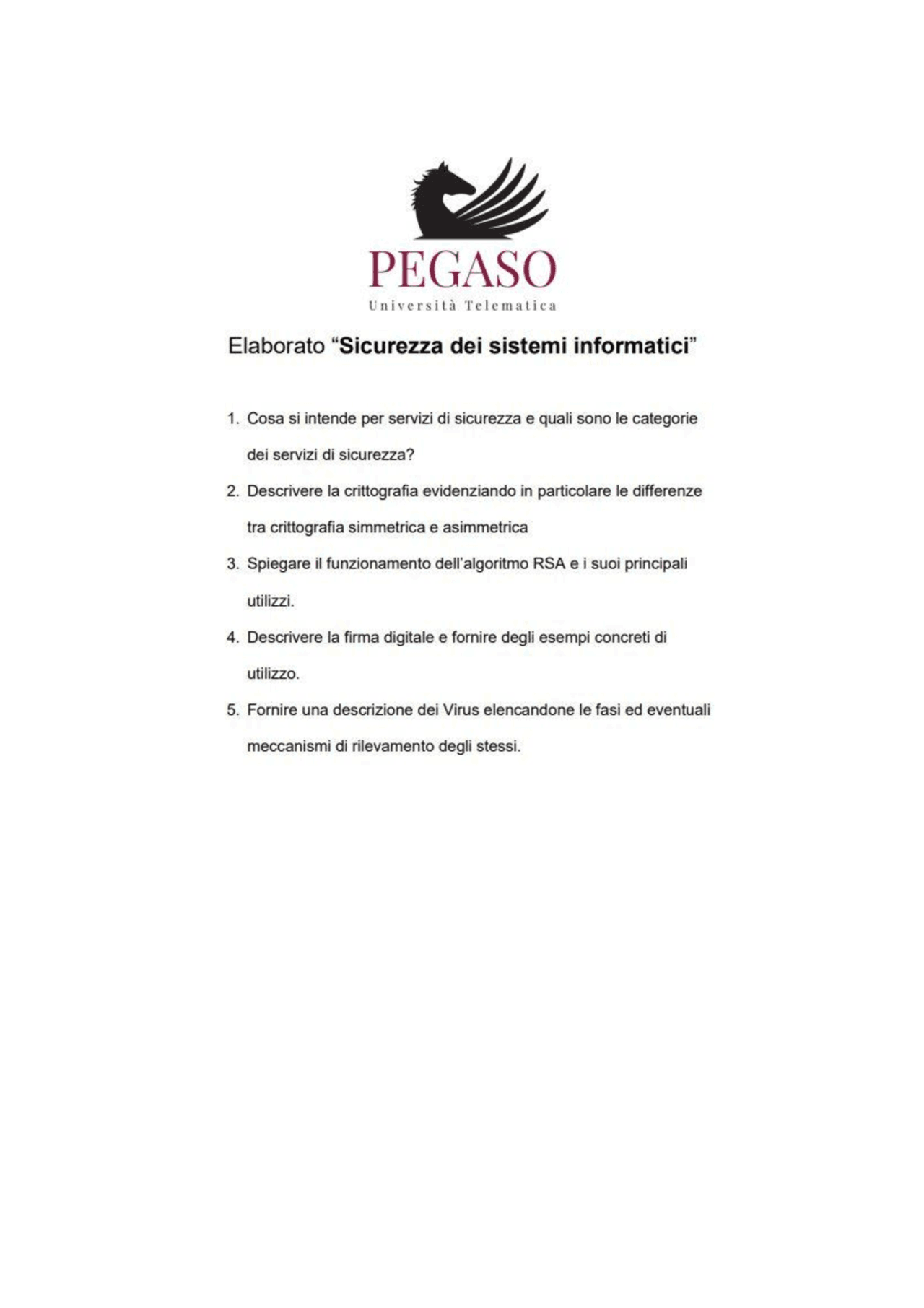 Sicurezza Dei Sistemi Informatici Docsity