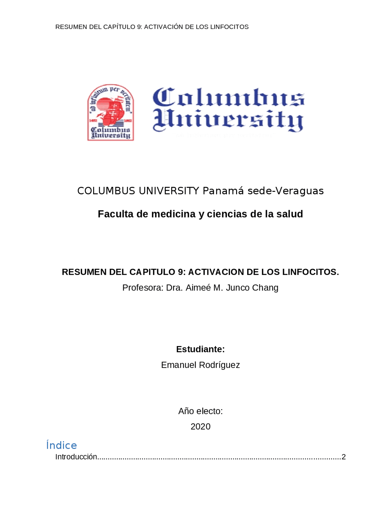 Inmunología Resumen Resúmenes De Inmunología Docsity