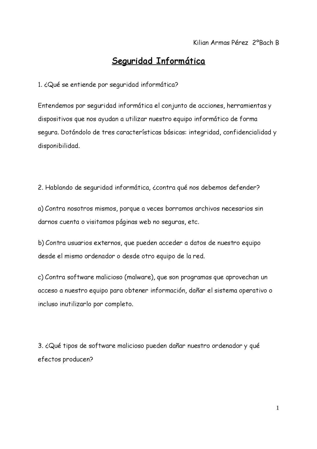 Ejercicios Seguridad Informática Ejercicios De Informática Docsity