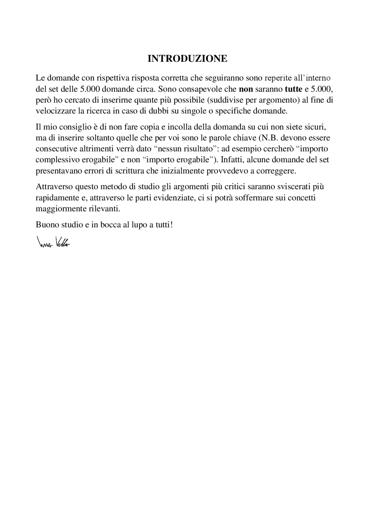 Domande Risposte Ocf Docsity