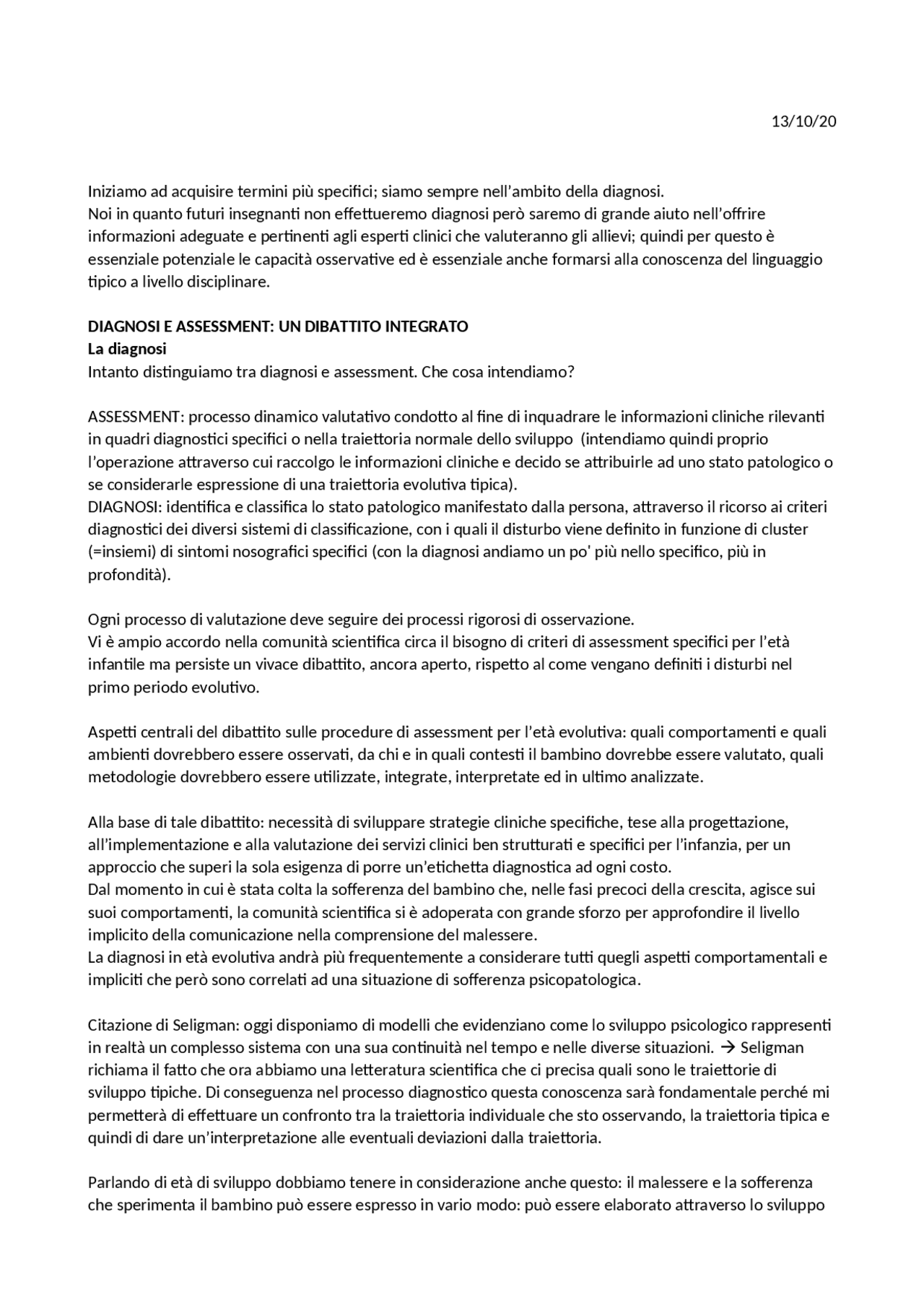 Appunti Psicopatologia Dello Sviluppo 2 Docsity