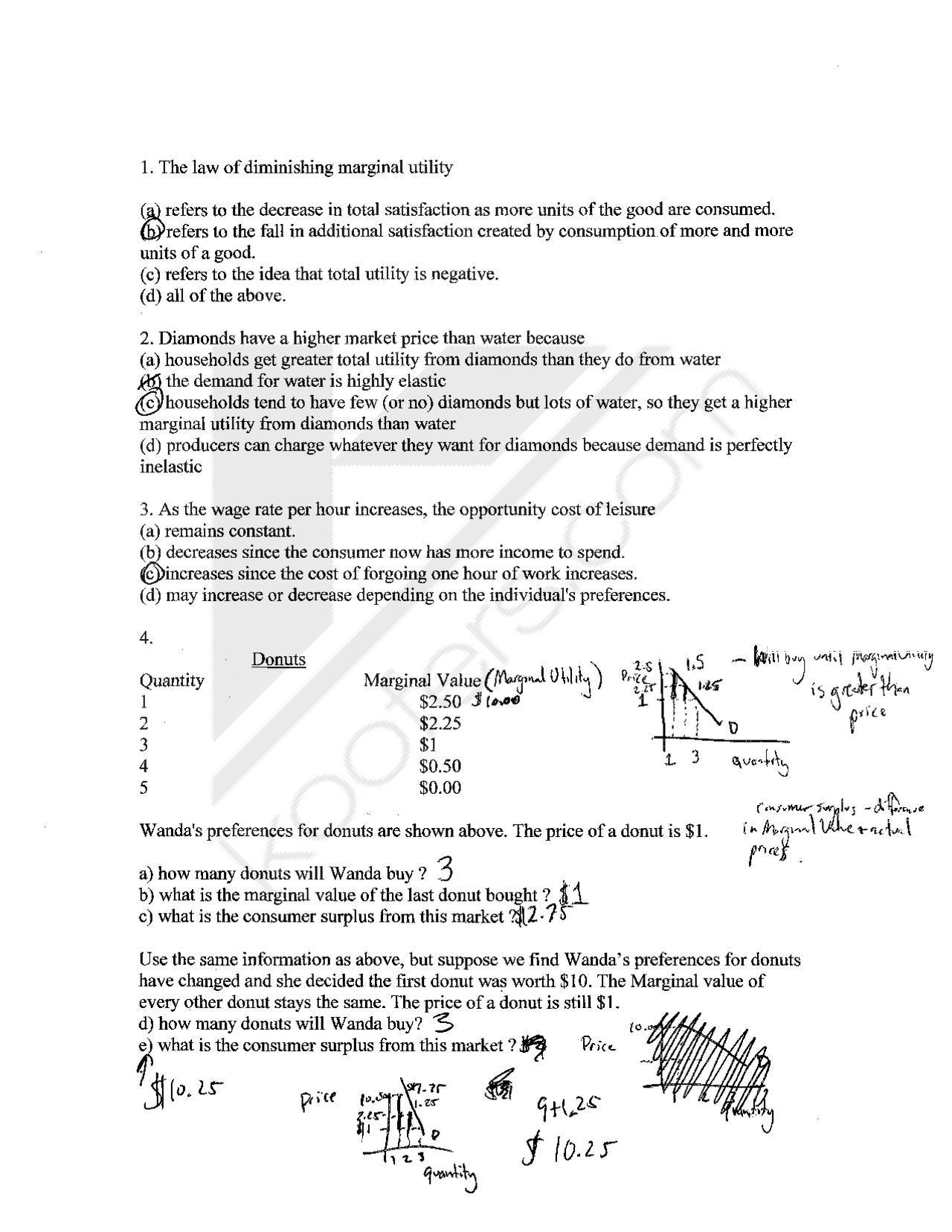 Practice Test With Answers For Principles Of Economics Econ 2005