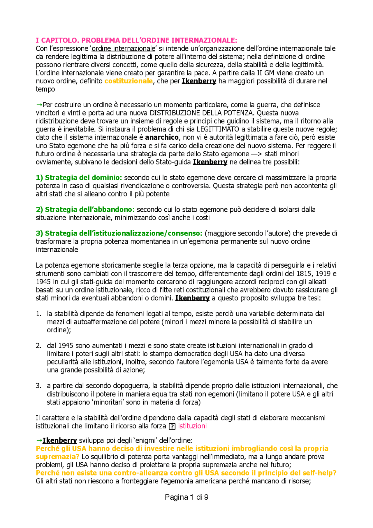 Dopo La Vittoria Riassunto Manuale Docsity