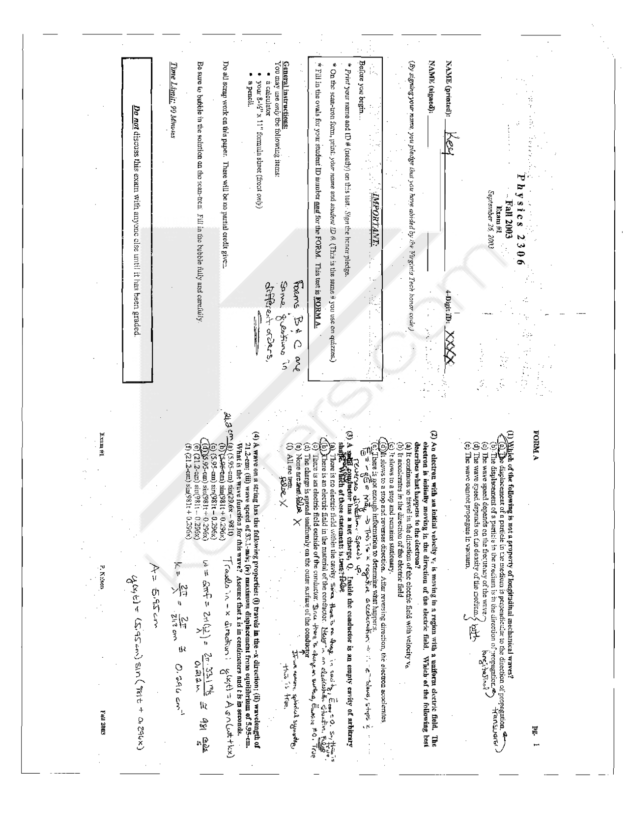 Foundations Of Physics I Exam 1 Mcqs With Answers Phys 2305 Docsity