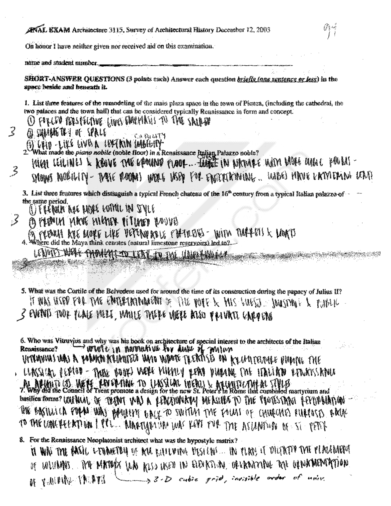 Final Exam With Resolution History Of Architecture Arch 3115 Docsity