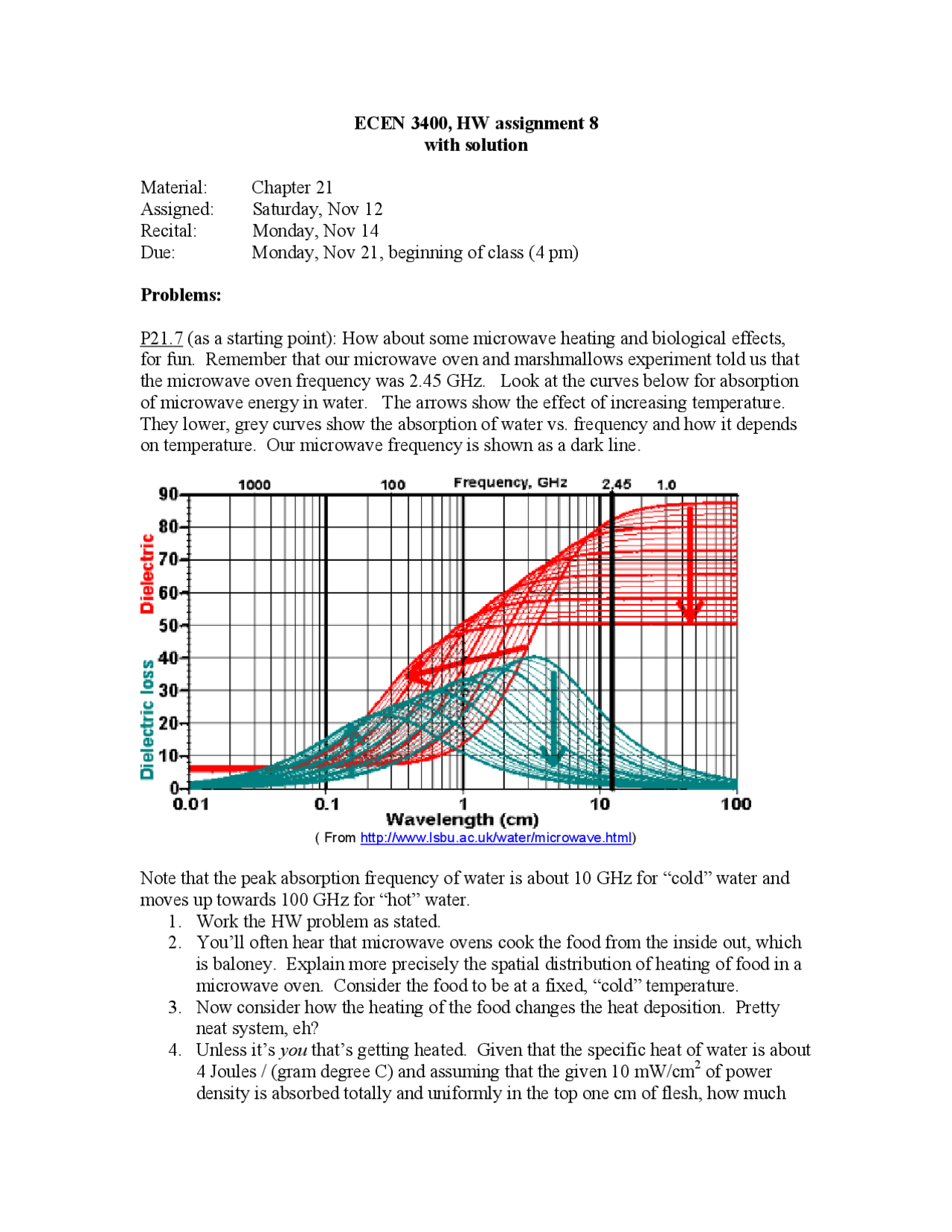 Solutions To Assignment 8 Electromagnetic Fields And Waves Ecen