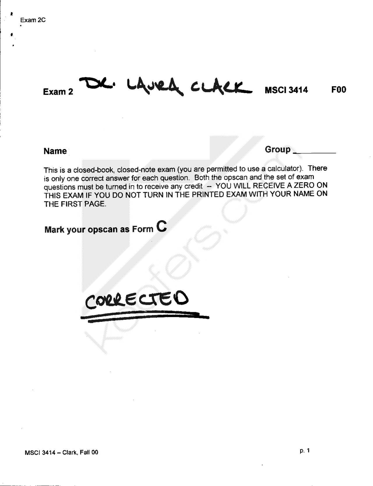 Exam 2C with Answers - Operations and Supply Chain Management | BIT ...