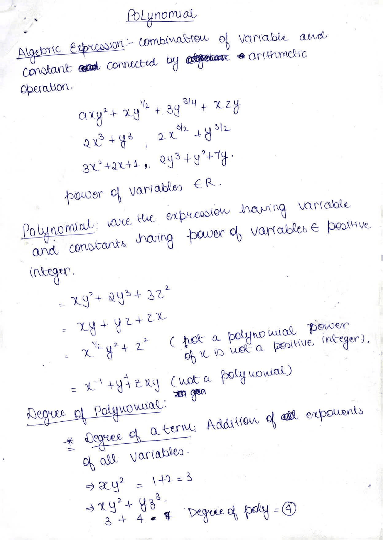 Polynomial And Its Roots Docsity