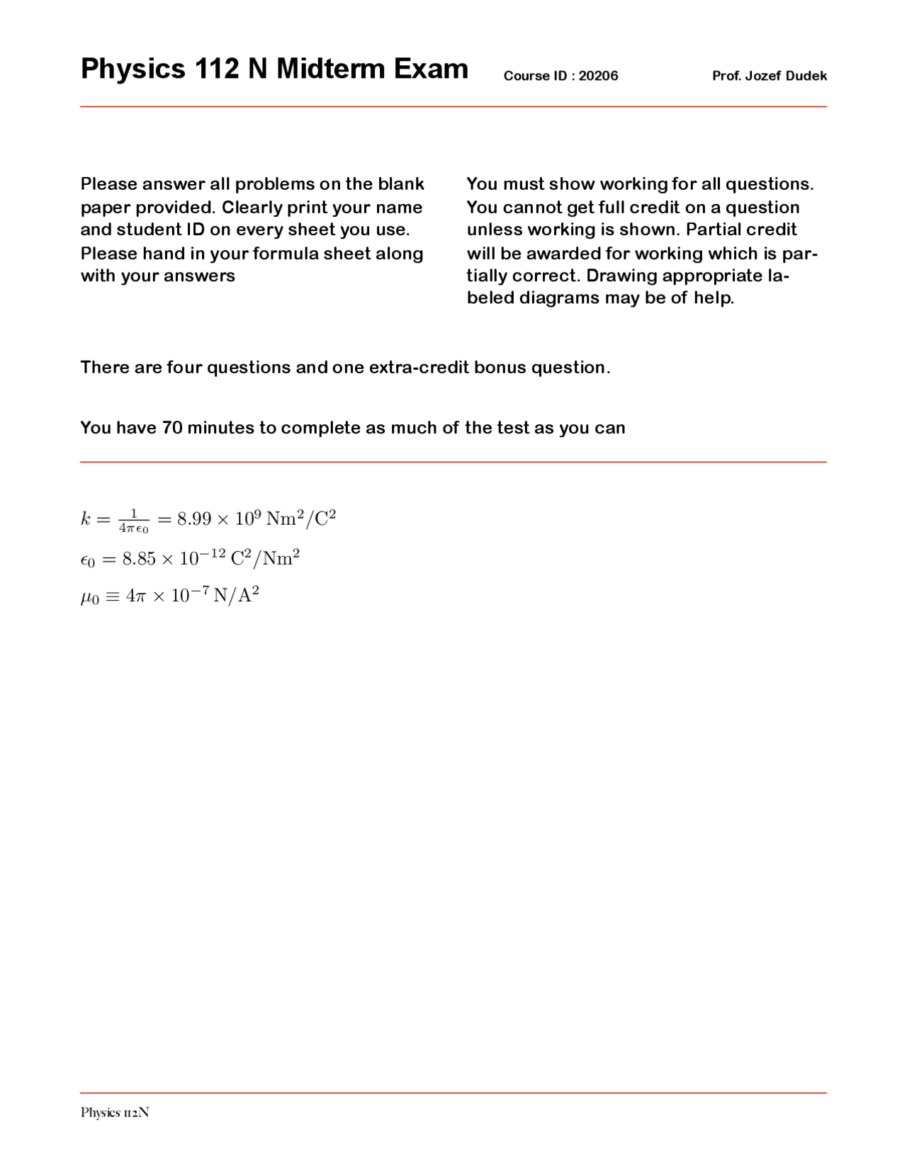 4 Solved Problems on Measurements and Resistivity - Midterm Exam | PHYS 112N - Docsity