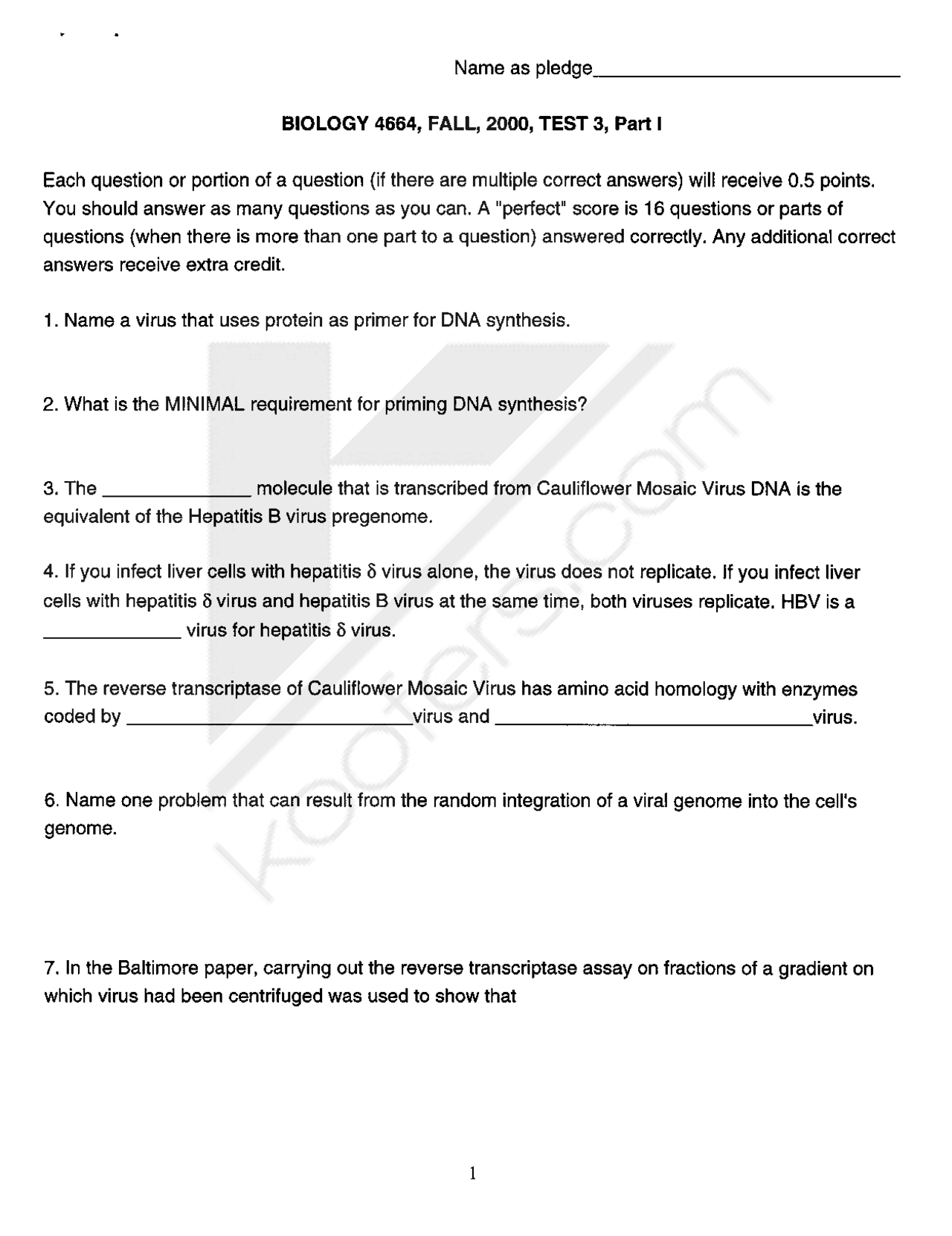 Virology Test 3 (Part 1&2): 21 Questions | BIOL 4664 - Docsity