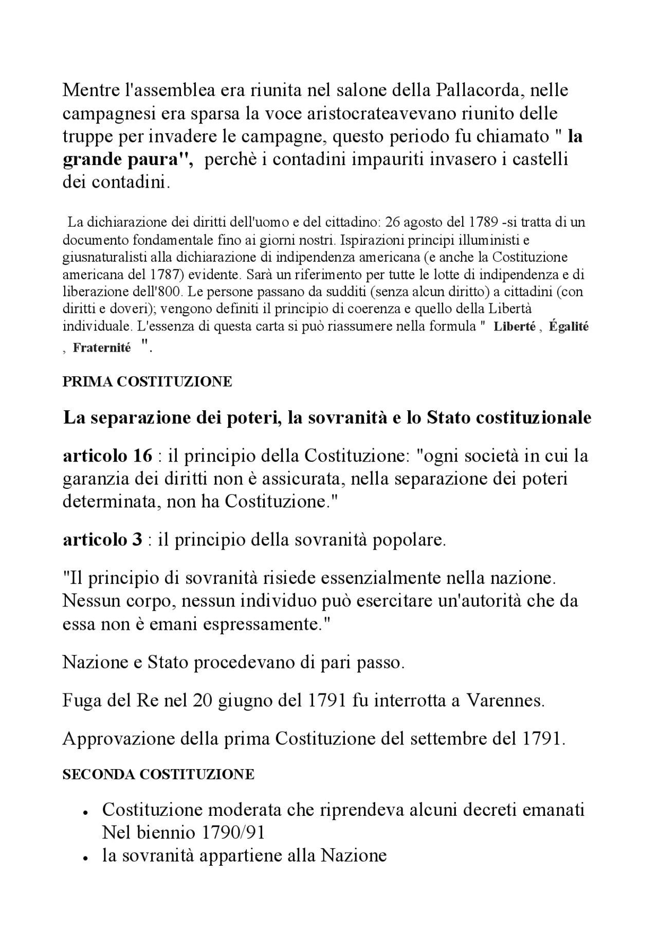 Costituzioni Rivoluzionarie Francesi Docsity