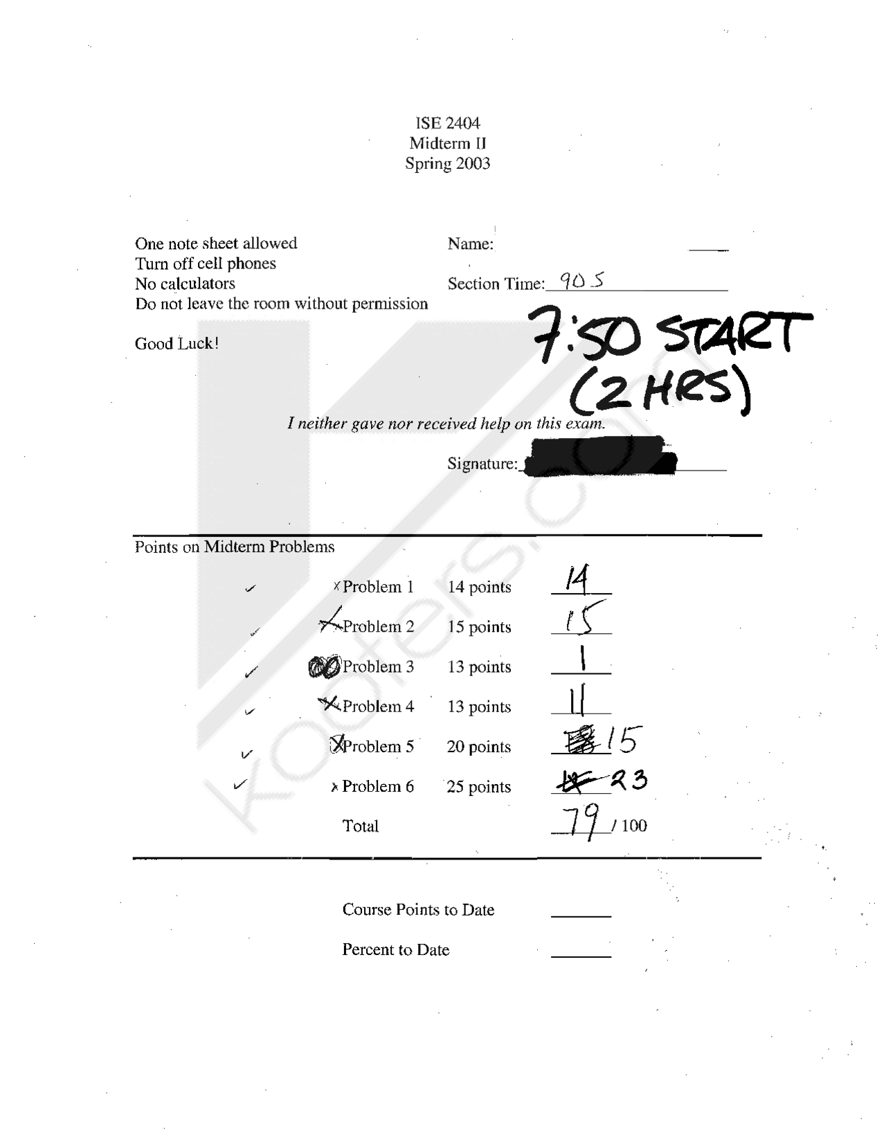 6 Solved Problems On Operational Research Midterm Ii Ise 2404 Docsity