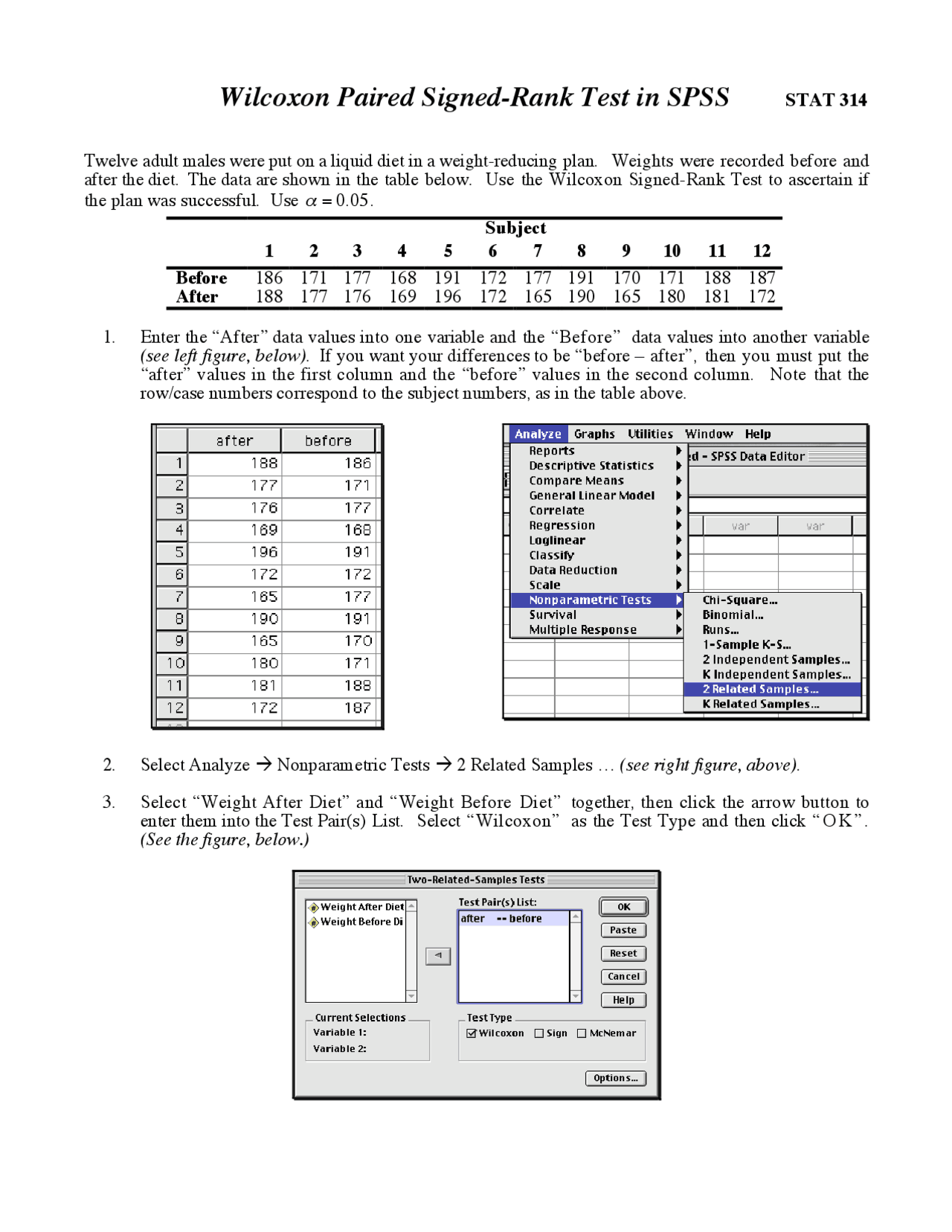 Lecture Notes - Wilcoxon Paired Signed-Rank Test in SPSS | STAT 314 ...