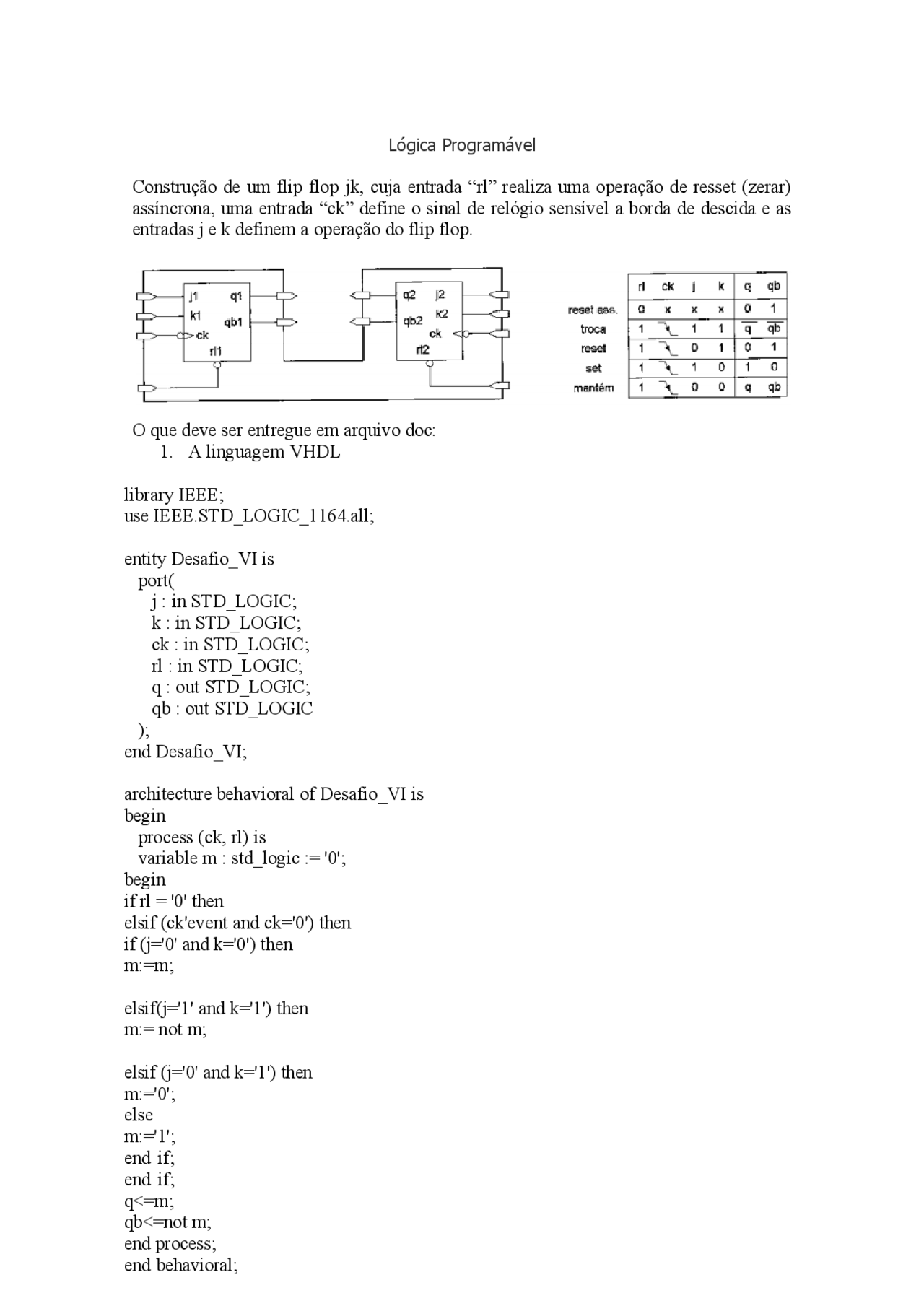 Construção De Um Flip Flop Jk Docsity