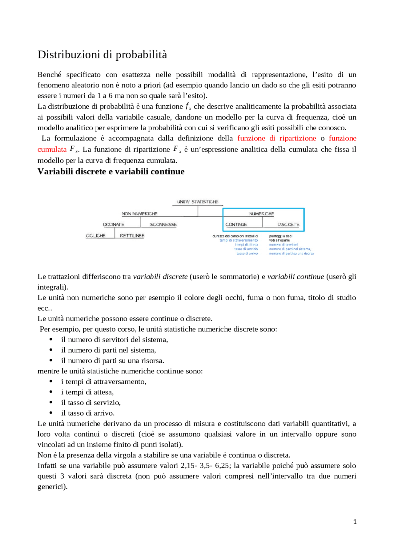 Appunti Di Statistica Docsity