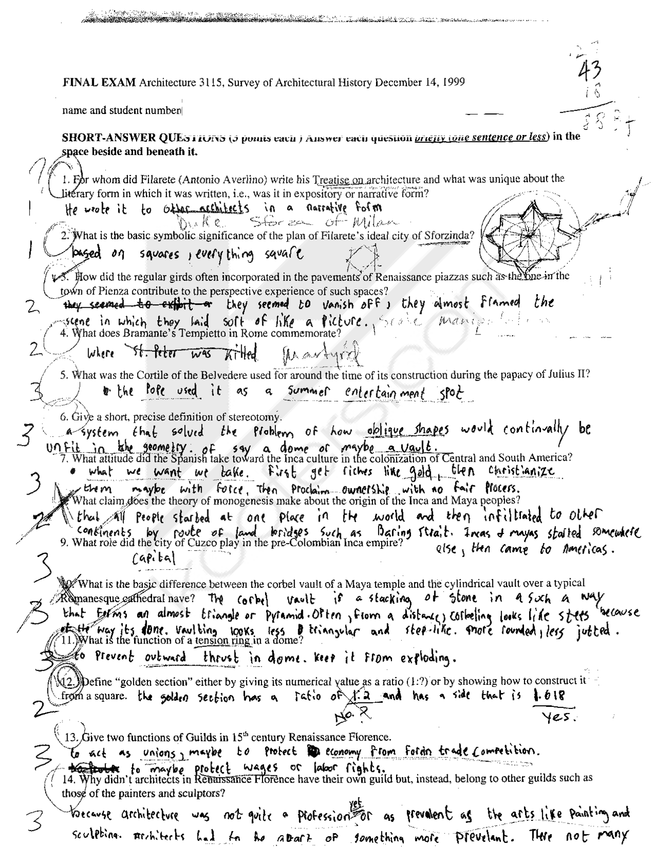 History of Architecture - Final Exam Paper | ARCH 3115 | Exams History ...