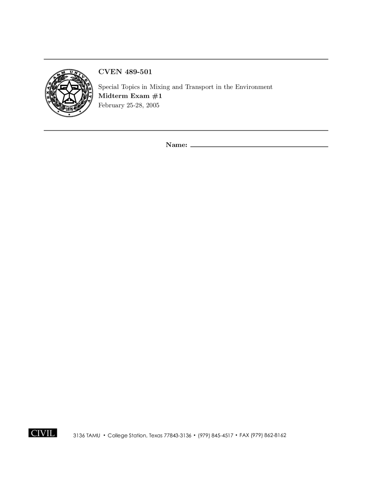 5 Questions Midterm Exam Autocad Codesign Cven 489 Docsity