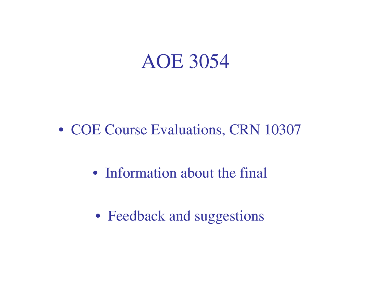 Final Exam Type Questions Experimental Methods Aoe 3054 Docsity