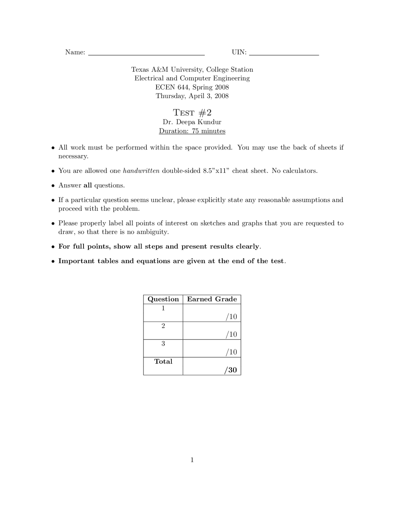Solution Of Exam 2 Nanotechnology Fabrication Ecen 664 Exams